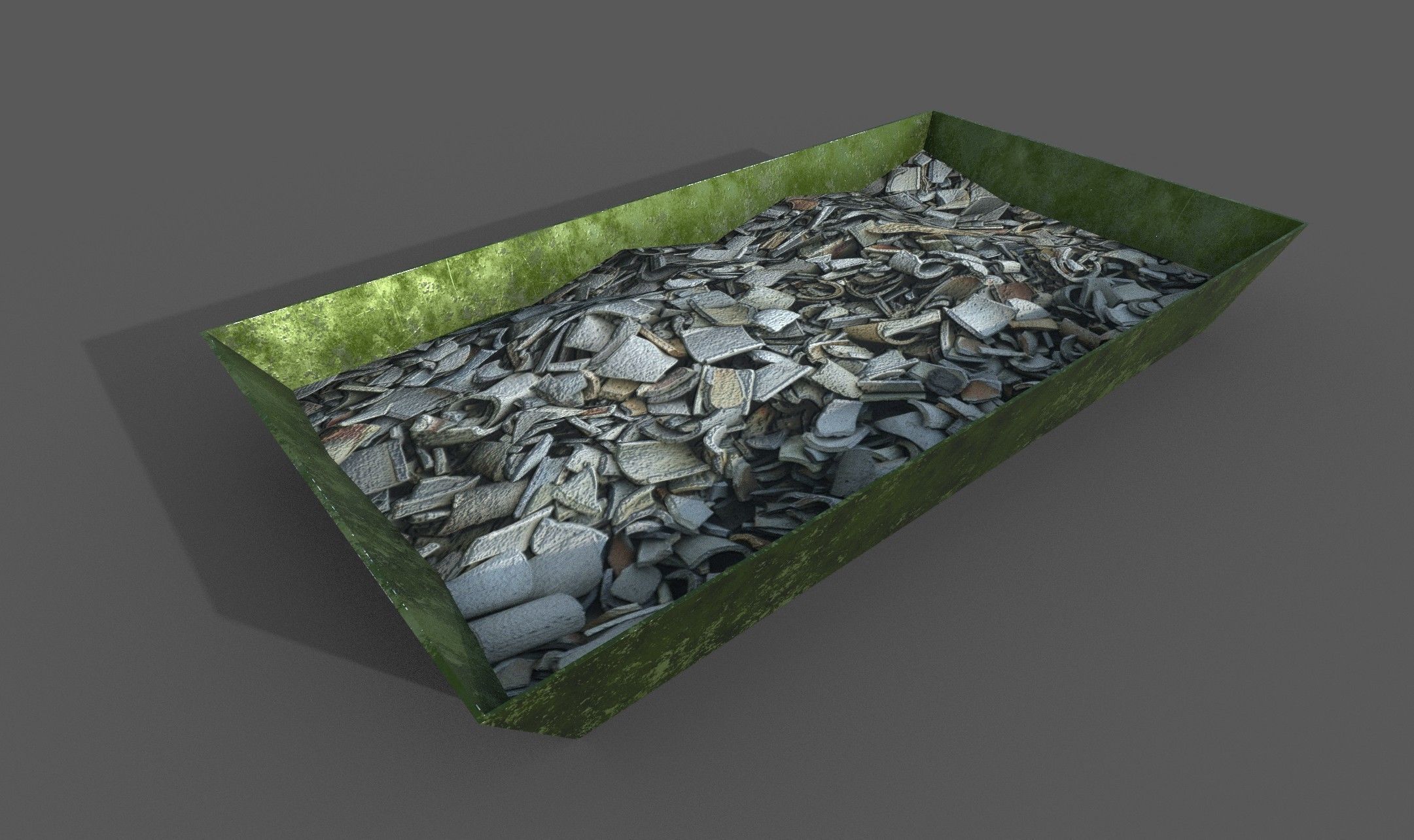 3D model Garbage scrap containers - PBR - lowpoly - set of 6 VR / AR ...