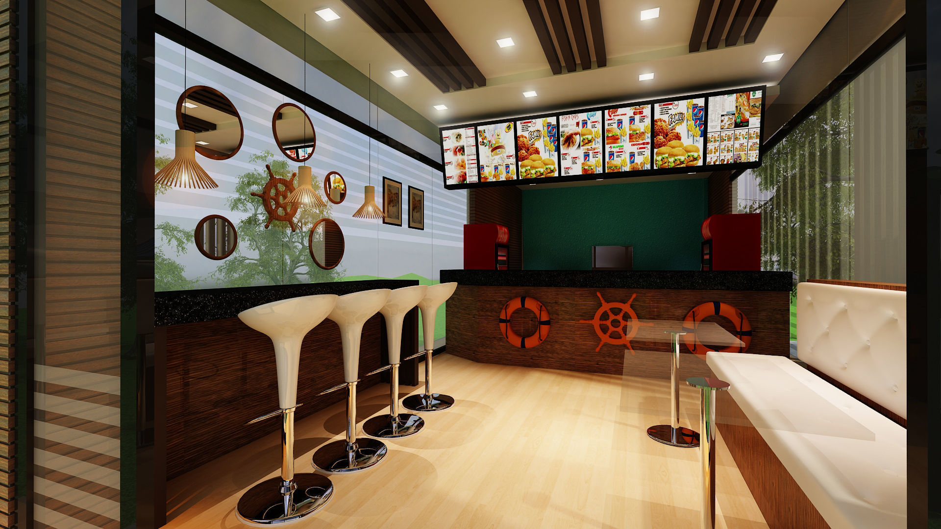 3D model Fast food Restarurant 3d model VR / AR / low-poly | CGTrader