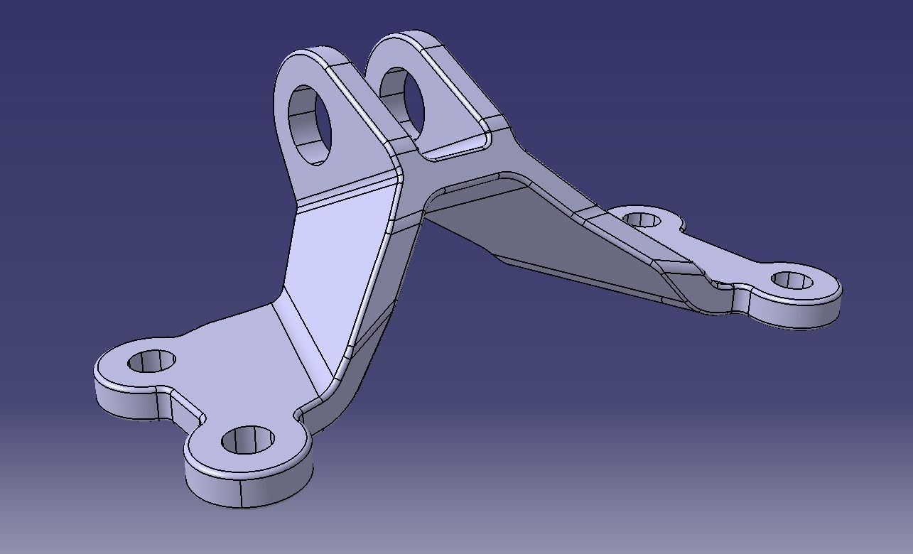 GE jet engine bracket 1 free 3D model | CGTrader