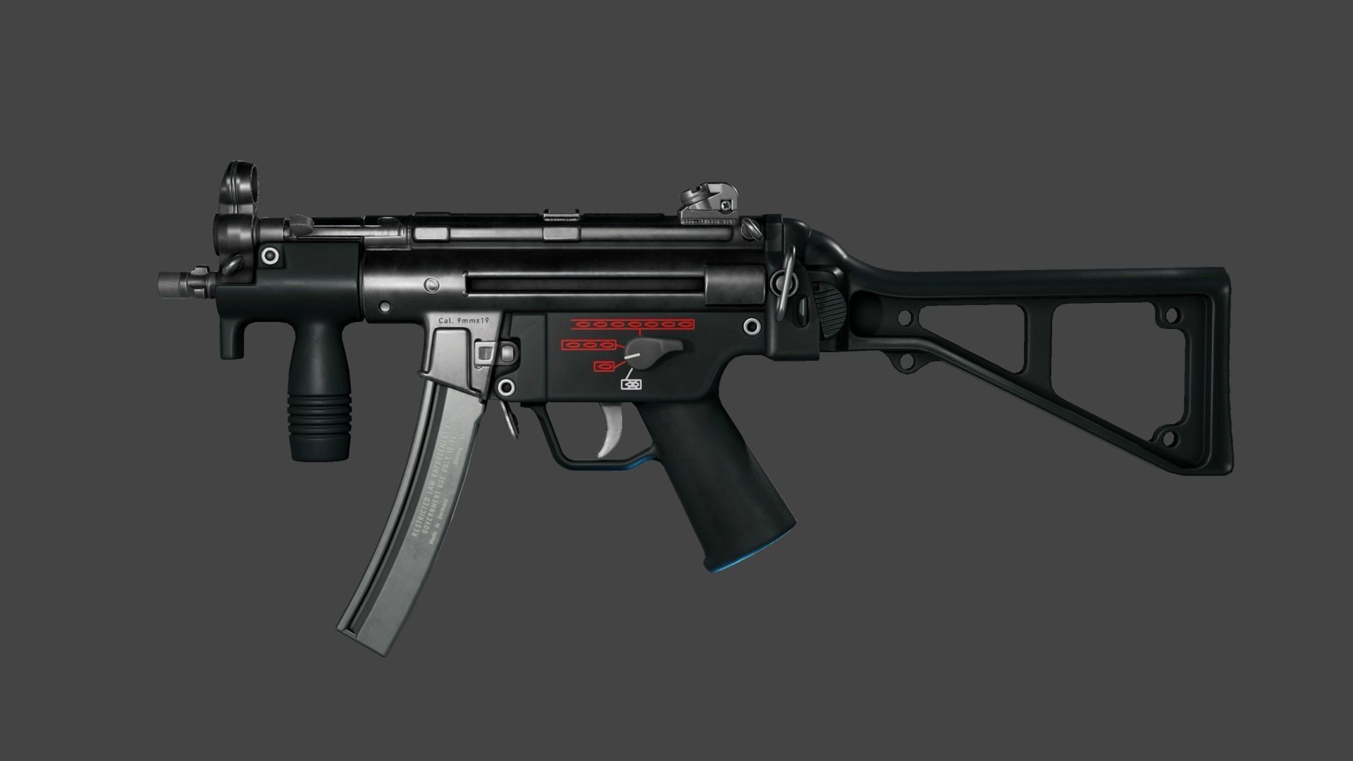 3D model FPS MP5k SMG Pack VR / AR / low-poly | CGTrader
