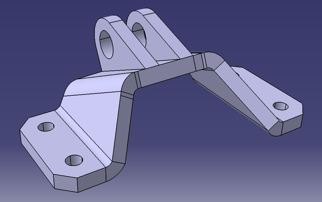 Ge jet engine bracket- sheetmetal experiment free 3D model | CGTrader