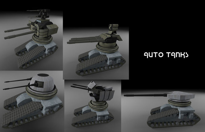 3D model Drone Tanks VR / AR / low-poly | CGTrader