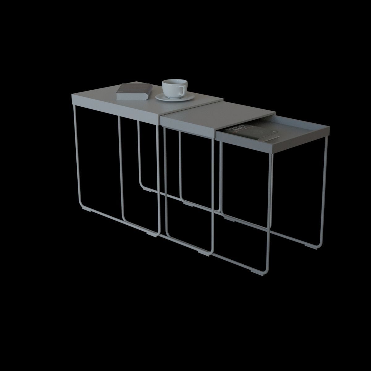 granboda nesting table 3D model | CGTrader