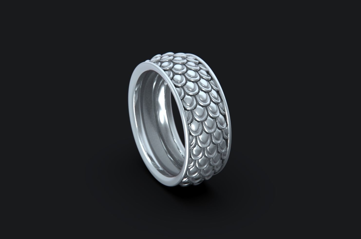 Scaled wedding Ring 3D model 3D printable | CGTrader