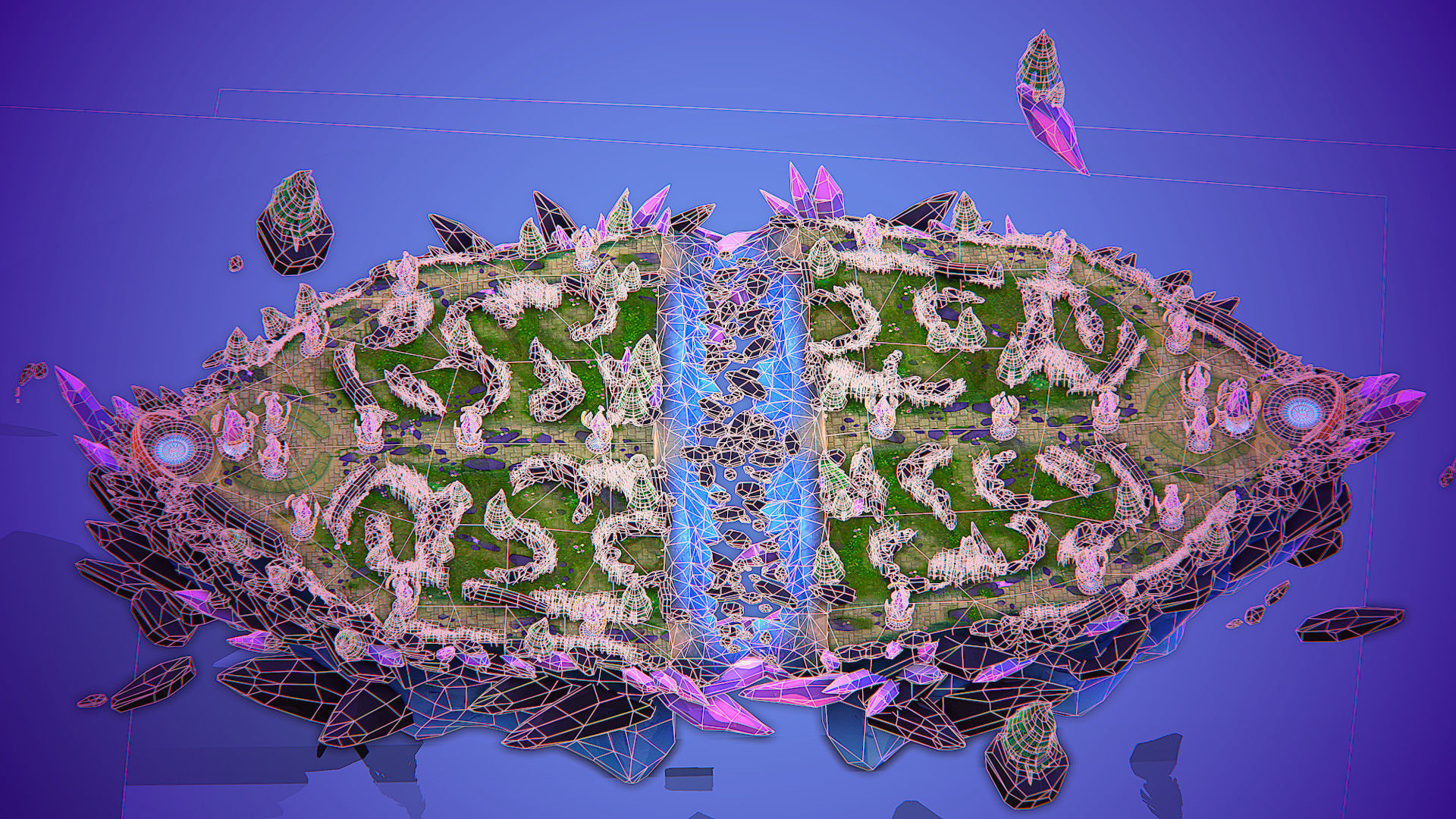 3D model Moba map Huge pack of assets and the map VR / AR / low-poly ...