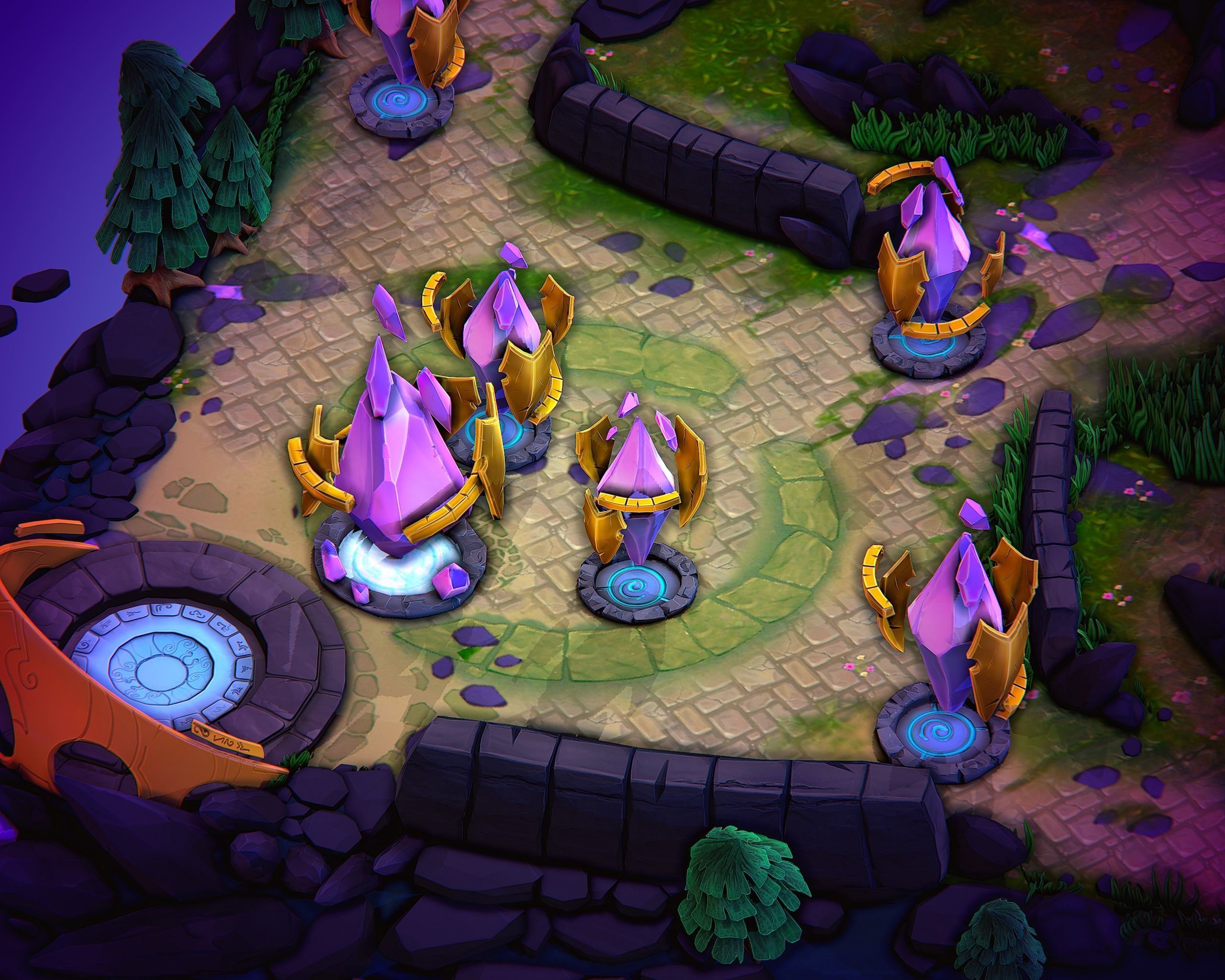 3D model Moba map Huge pack of assets and the map VR / AR / low-poly ...