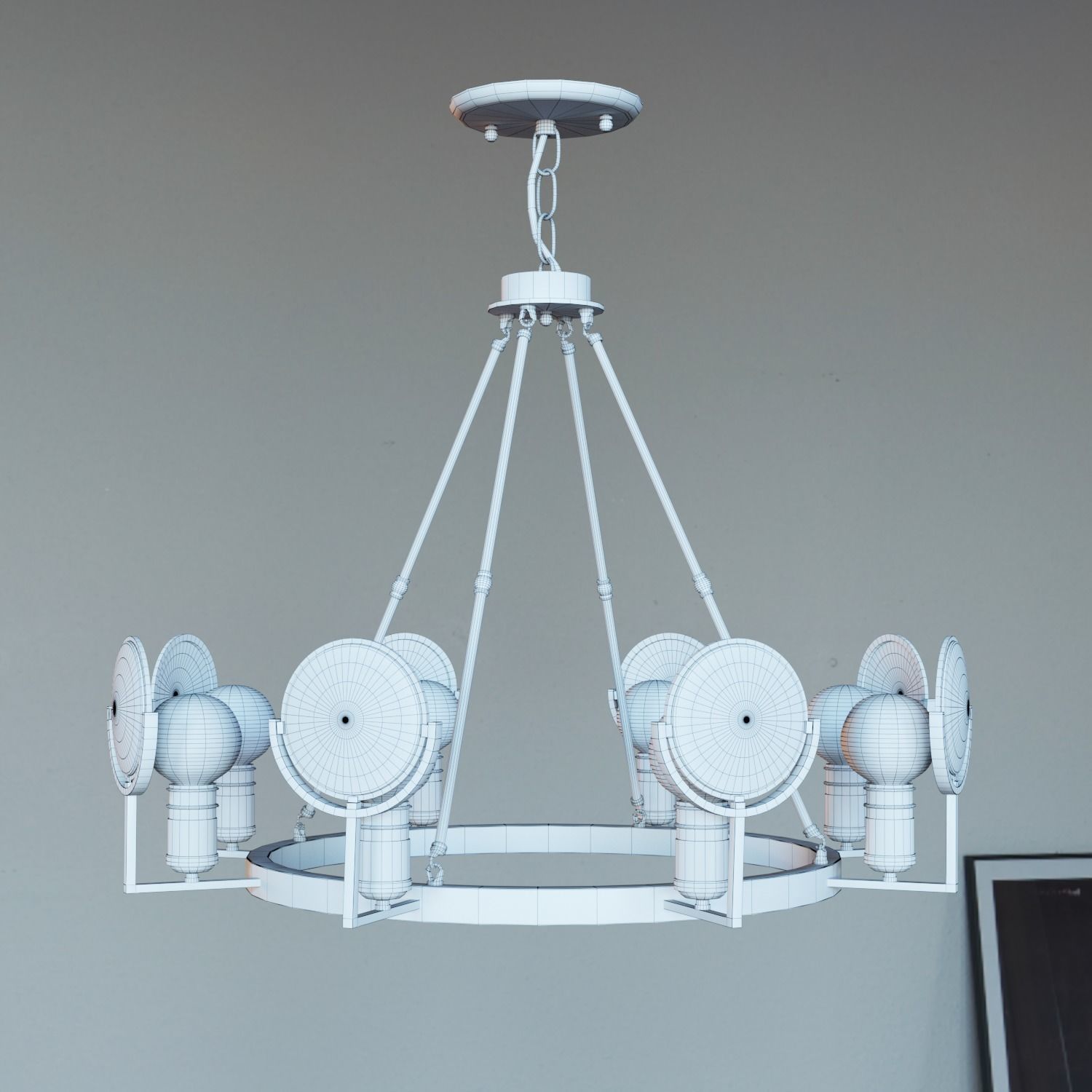 3D model Favorite 1721-8PC Chandelier Fara VR / AR / low-poly | CGTrader