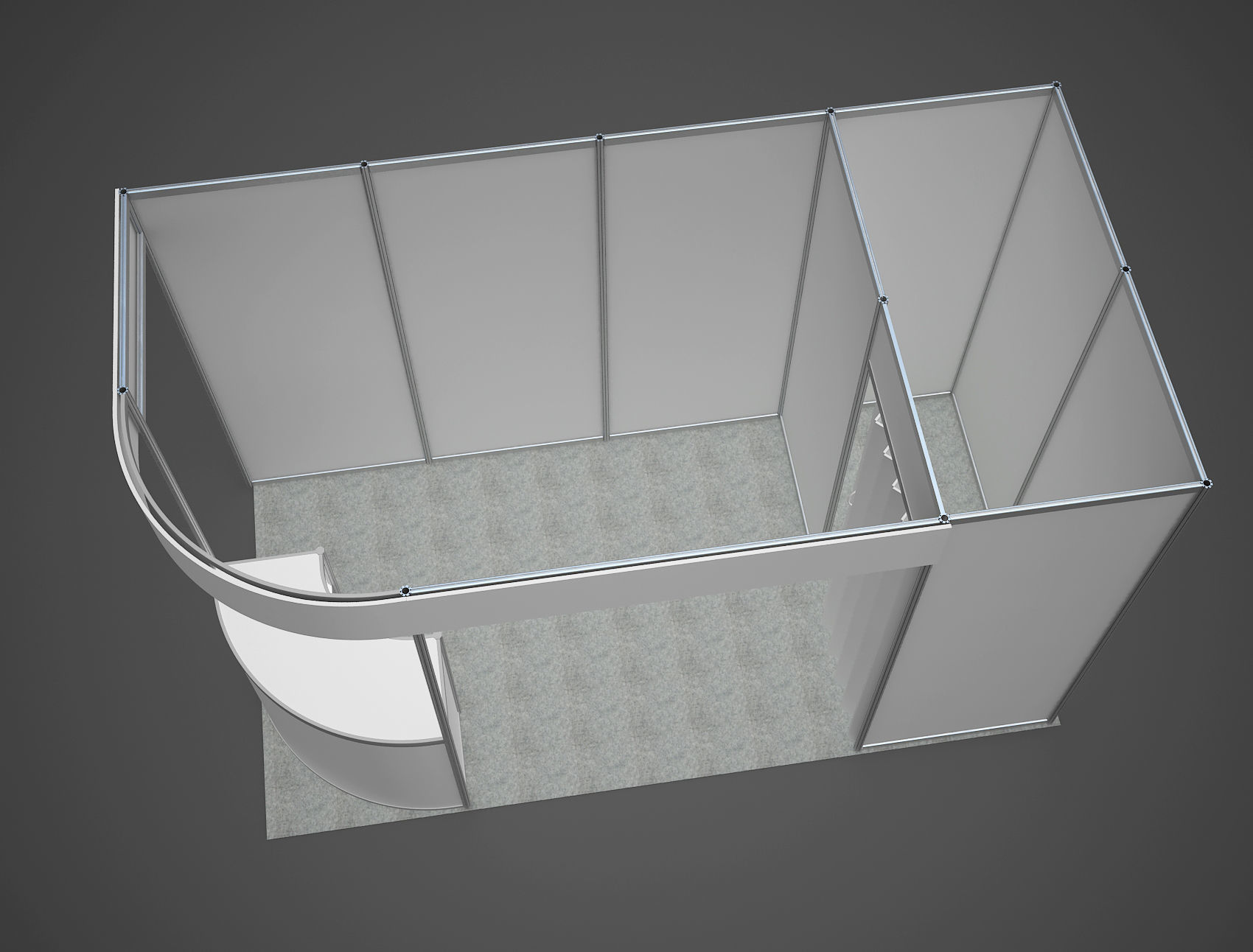 Exhibition stand octanorm 4x2 m duga 3D model | CGTrader
