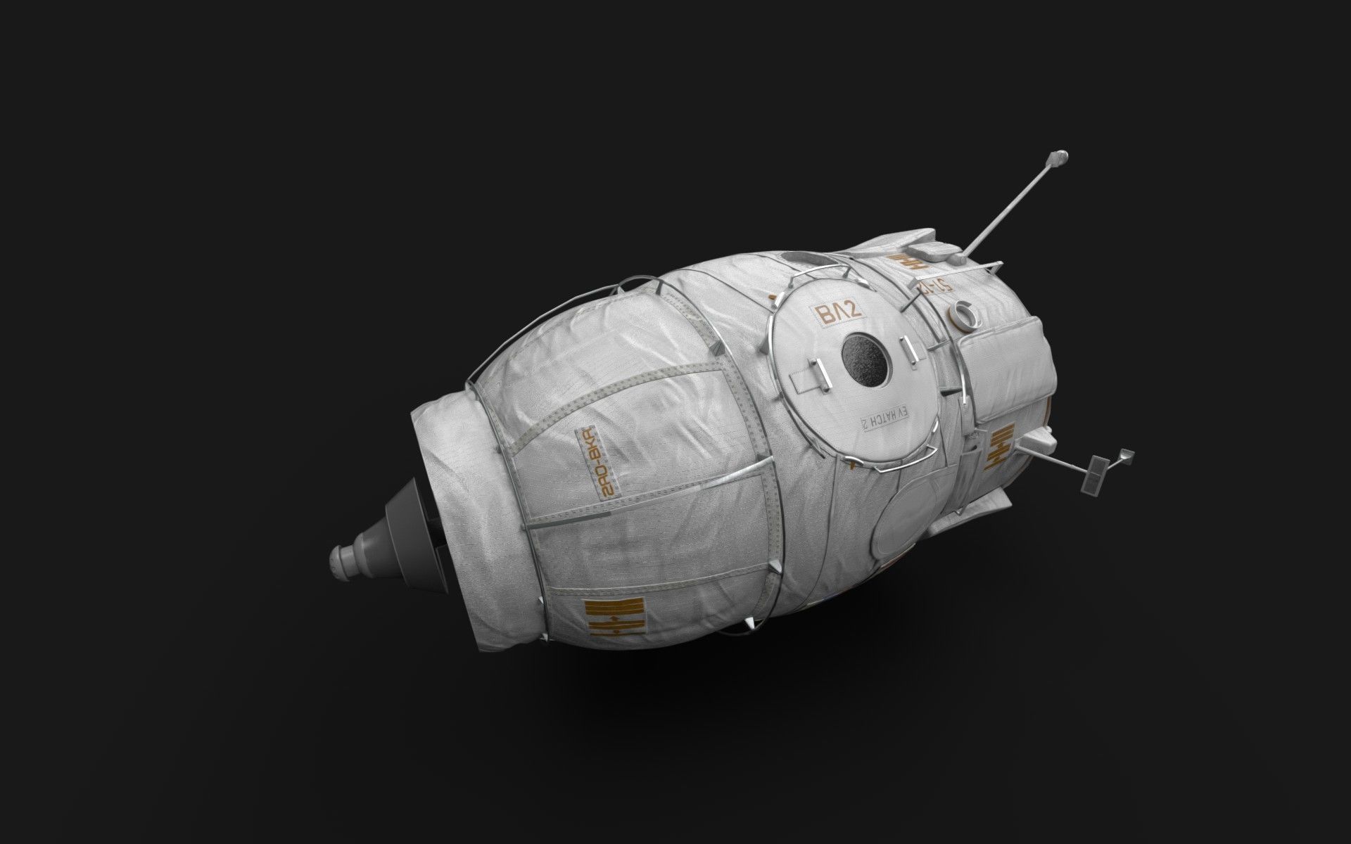 Docking Compartment PIRS Module on International Space Station 3D model ...