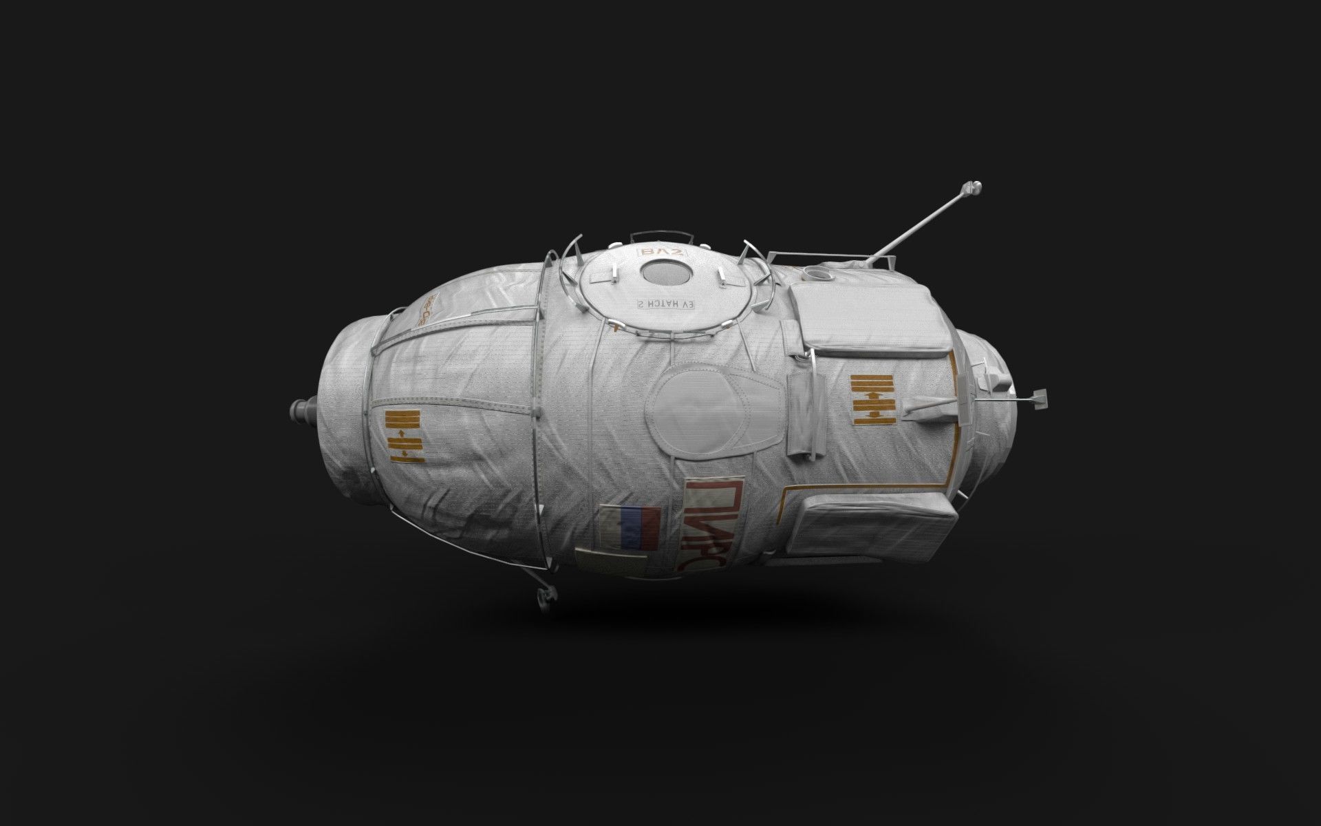 Docking Compartment PIRS Module on International Space Station 3D model ...