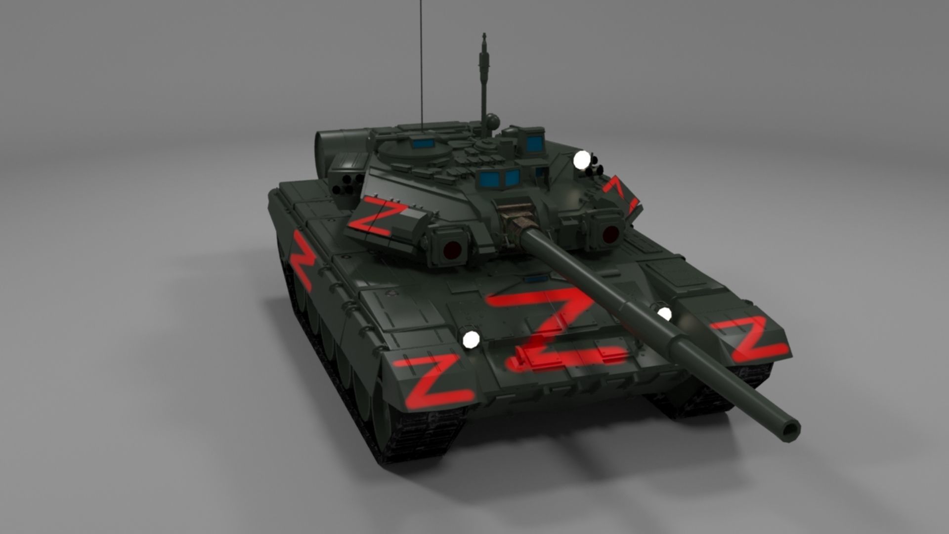 3D model Wagner PMC T90A Main Battle Tank with Iconic Red Z Marking VR / AR / low-poly | CGTrader