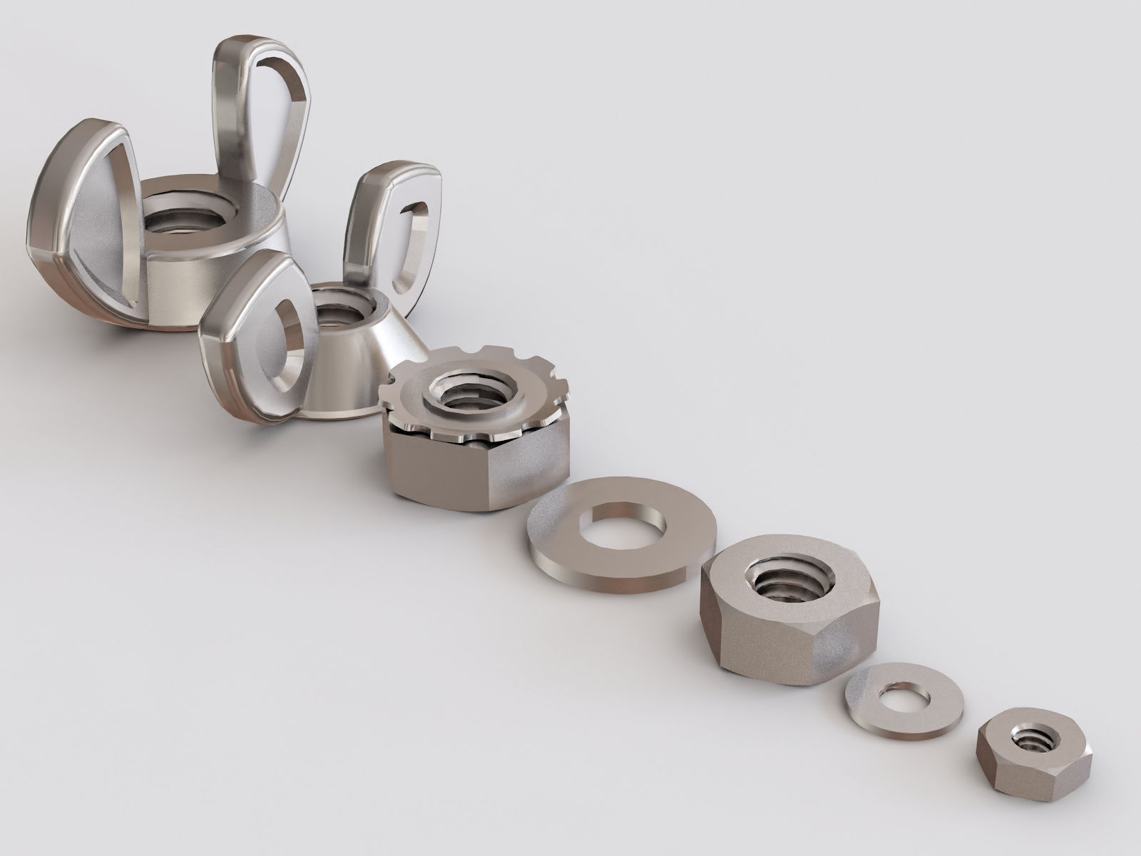 Nuts Blots and Screws vol 02 3D model | CGTrader