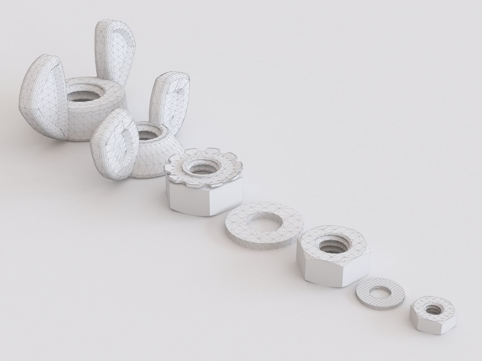 Nuts Blots and Screws vol 02 3D model | CGTrader