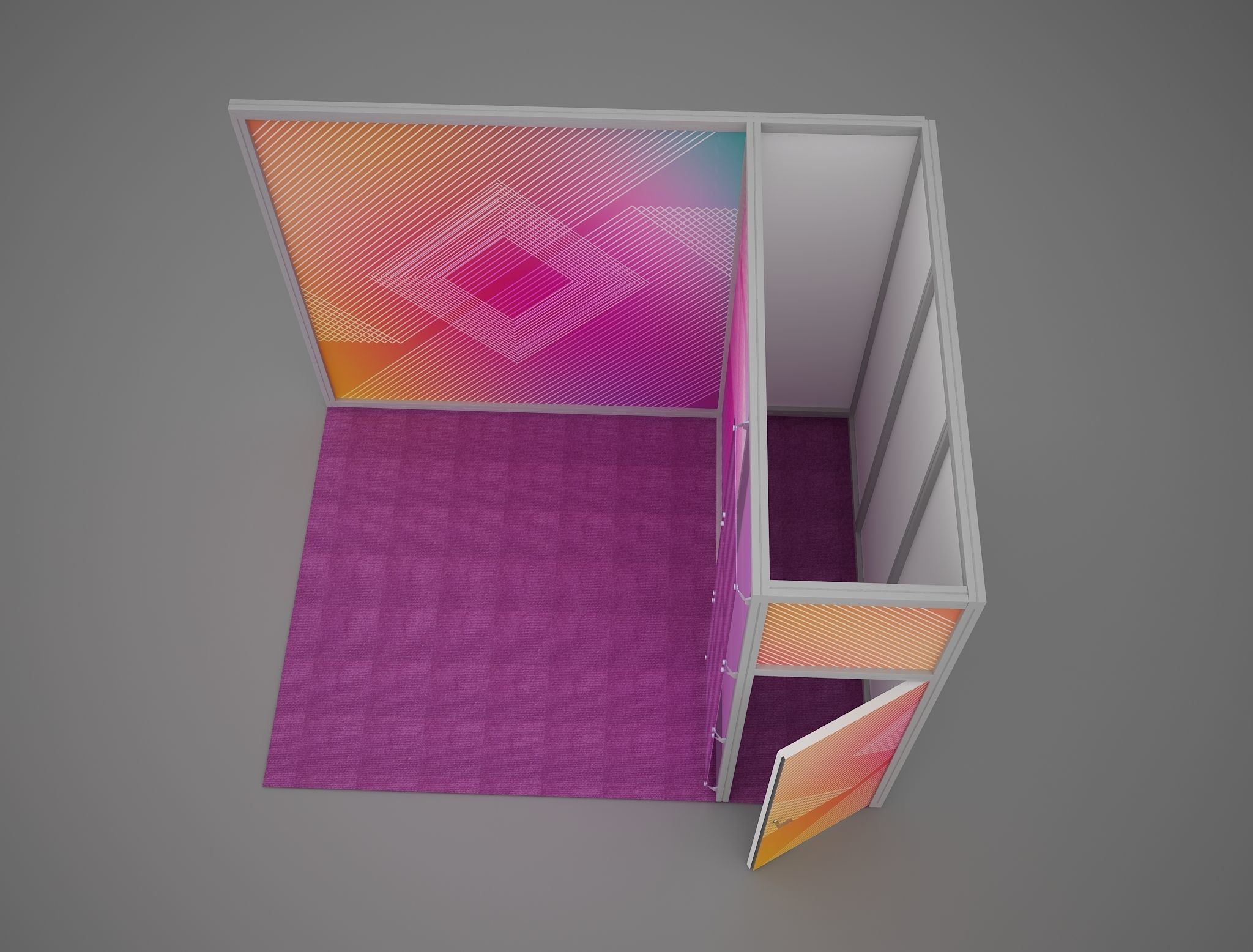 Exhibition stand octanorm maxima 4x3 m 2 3D model | CGTrader