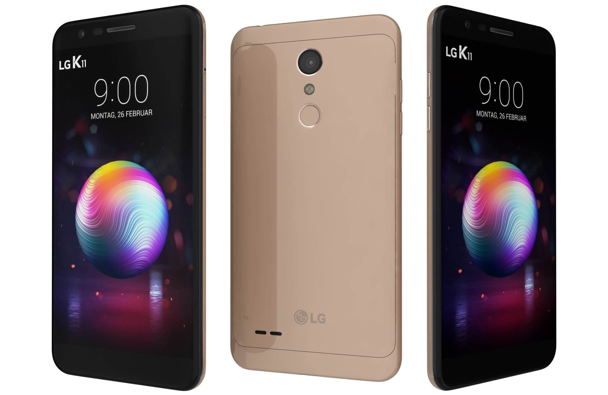 LG K11 Gold 3D model MAX OBJ 3DS FBX LWO MA