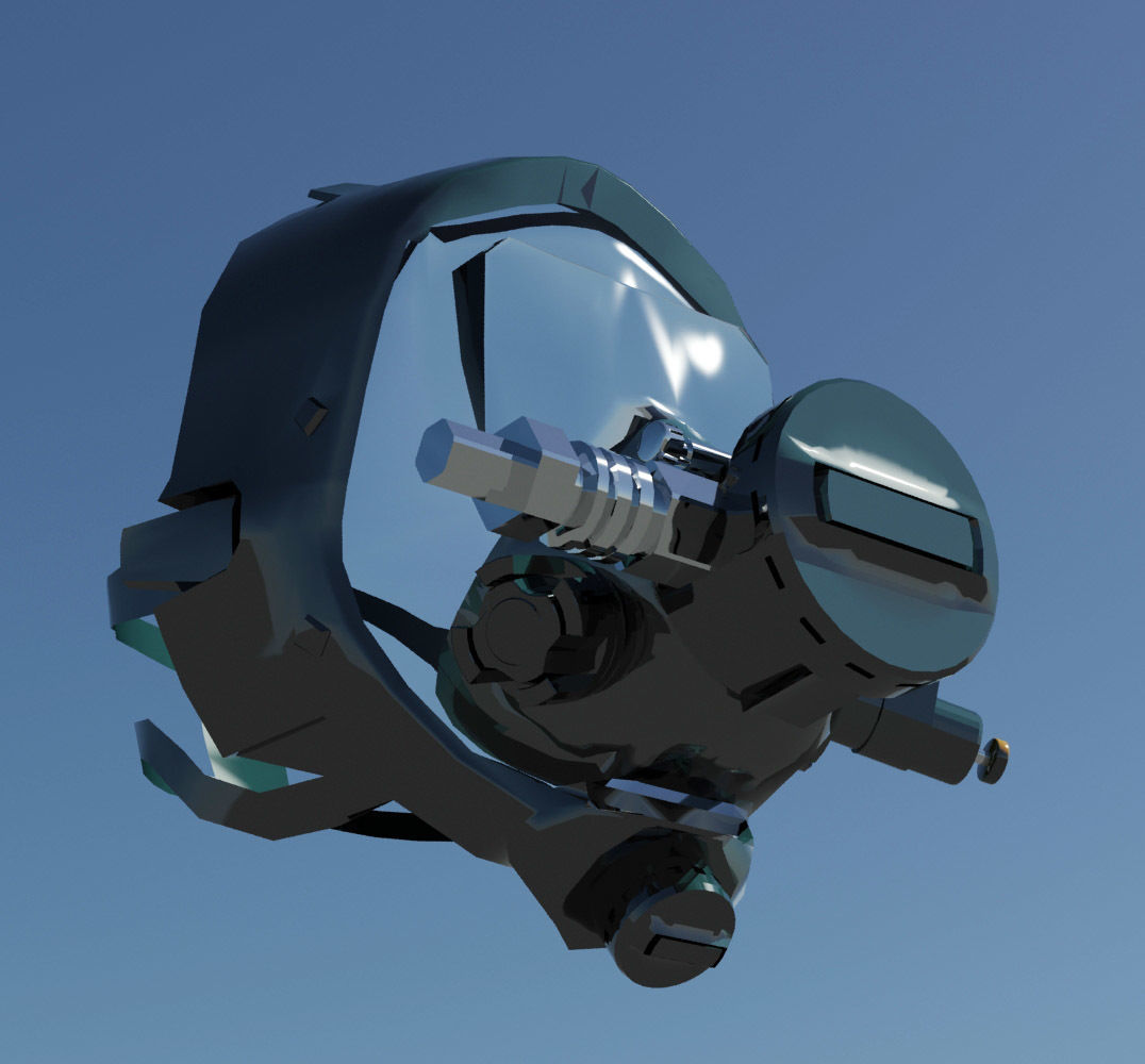 3D model Full face diving mask VR / AR / low-poly | CGTrader