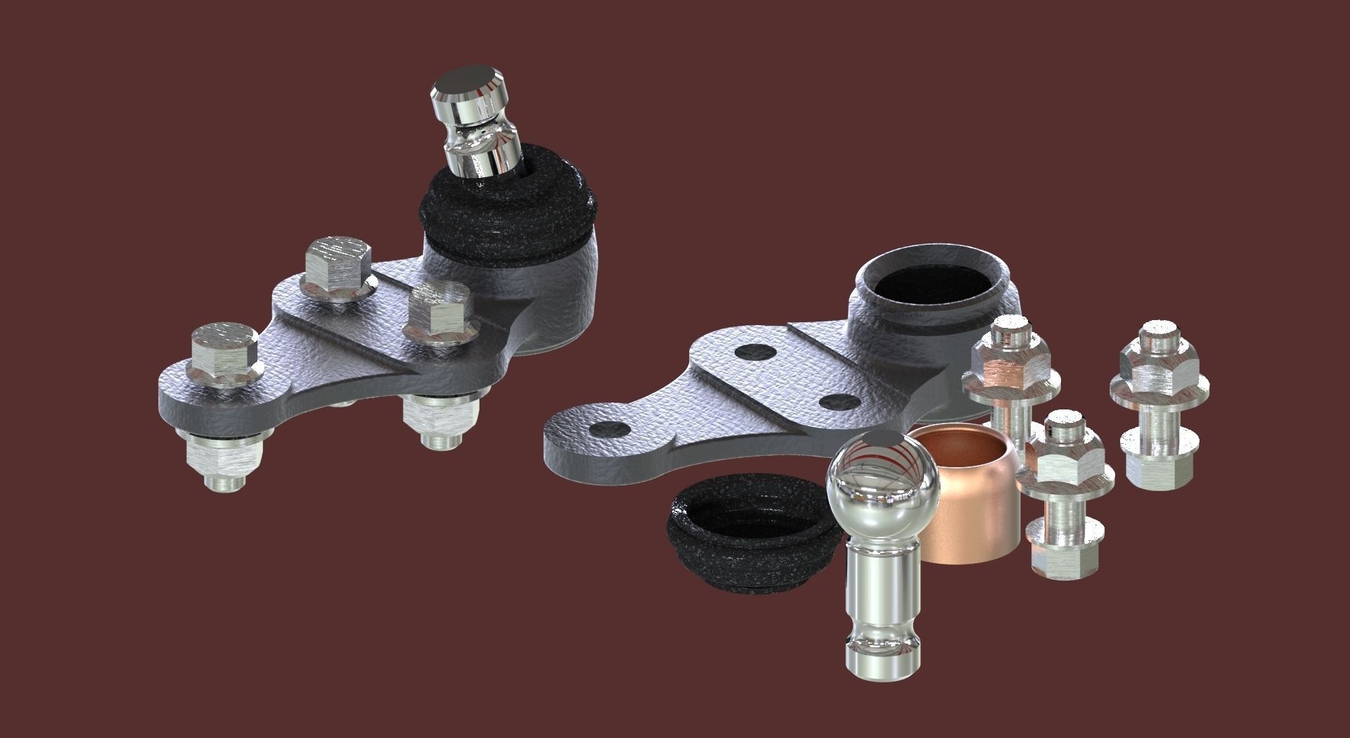 Automotive parts 2 free 3D model | CGTrader