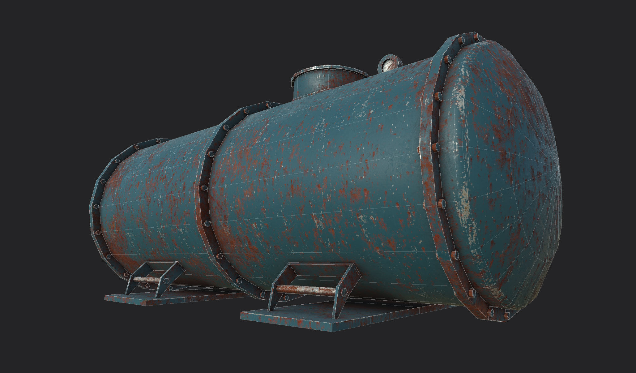 3D model Tank container set of 3 - PBR - lowpoly VR / AR / low-poly ...