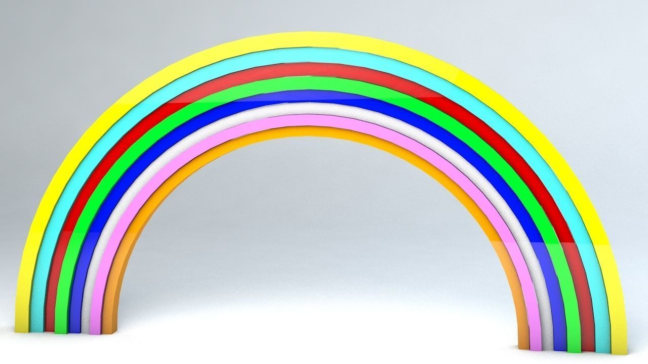 3D model Rainbow VR / AR / low-poly | CGTrader
