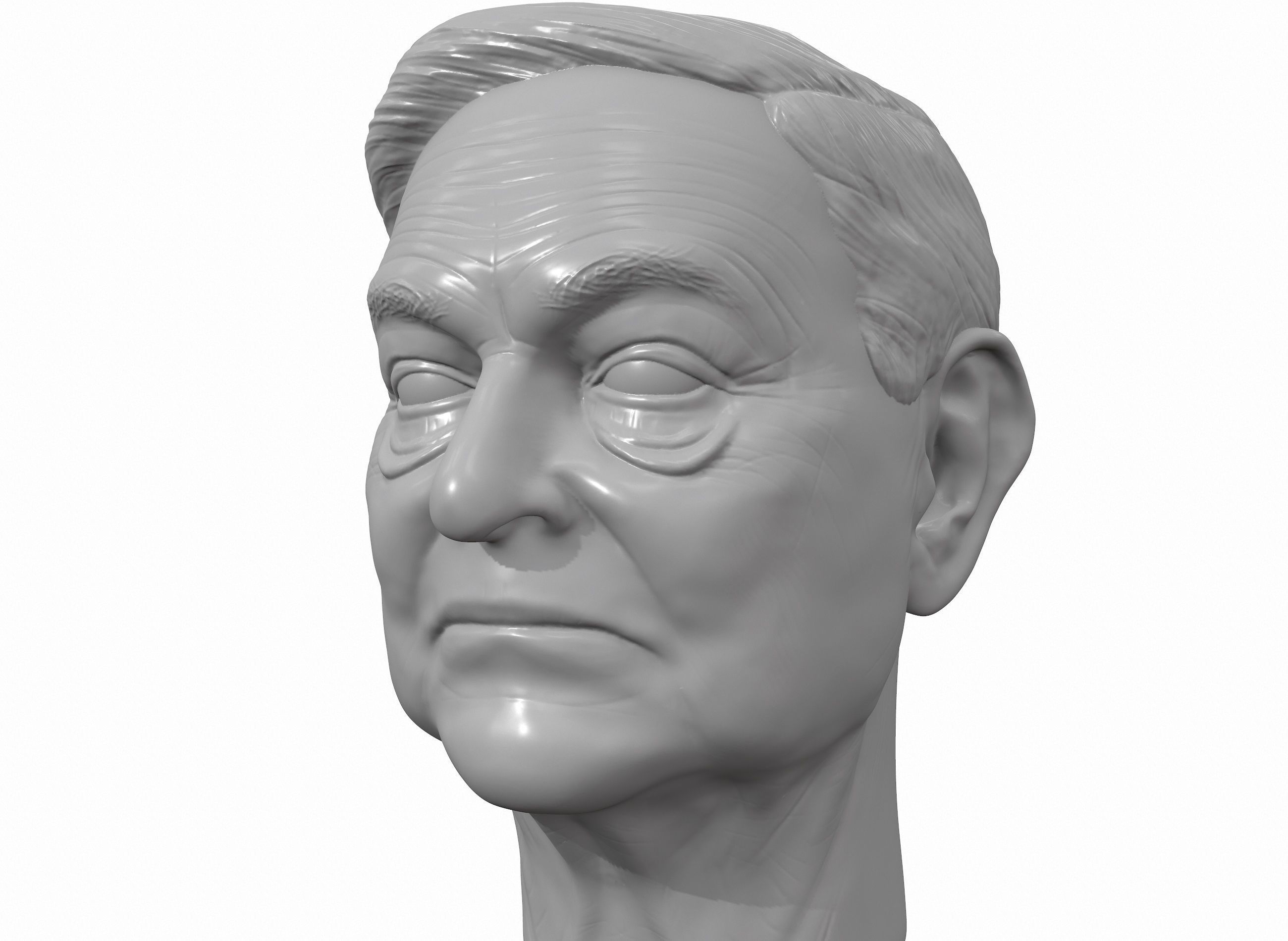 George Soros 3D printable portrait sculpture 3D model 3D printable ...