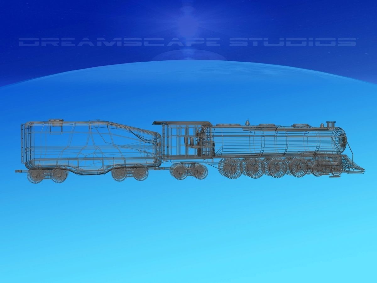 RR 2-8-4 Steam Locomotive 3D model rigged | CGTrader