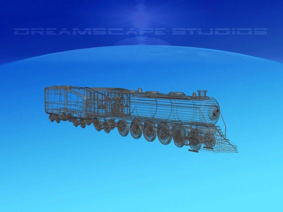 RR 2-8-4 Steam Locomotive 3D model rigged | CGTrader