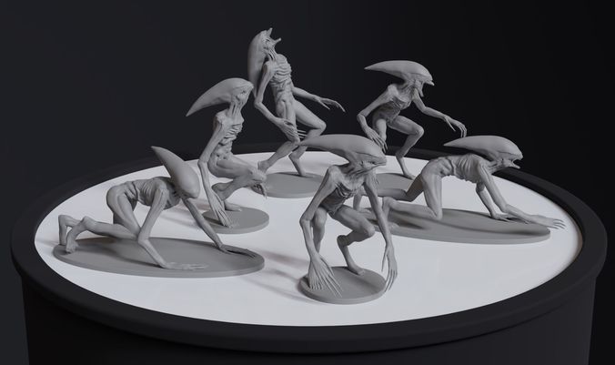 Alien Prometheus Deacon 6 posed printable models