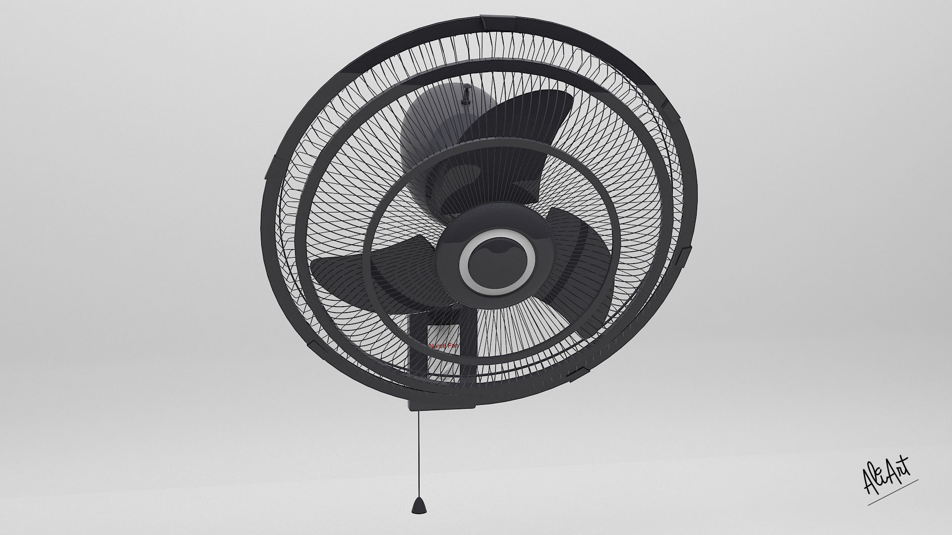 Pedestal Wall Fan free 3D model | CGTrader