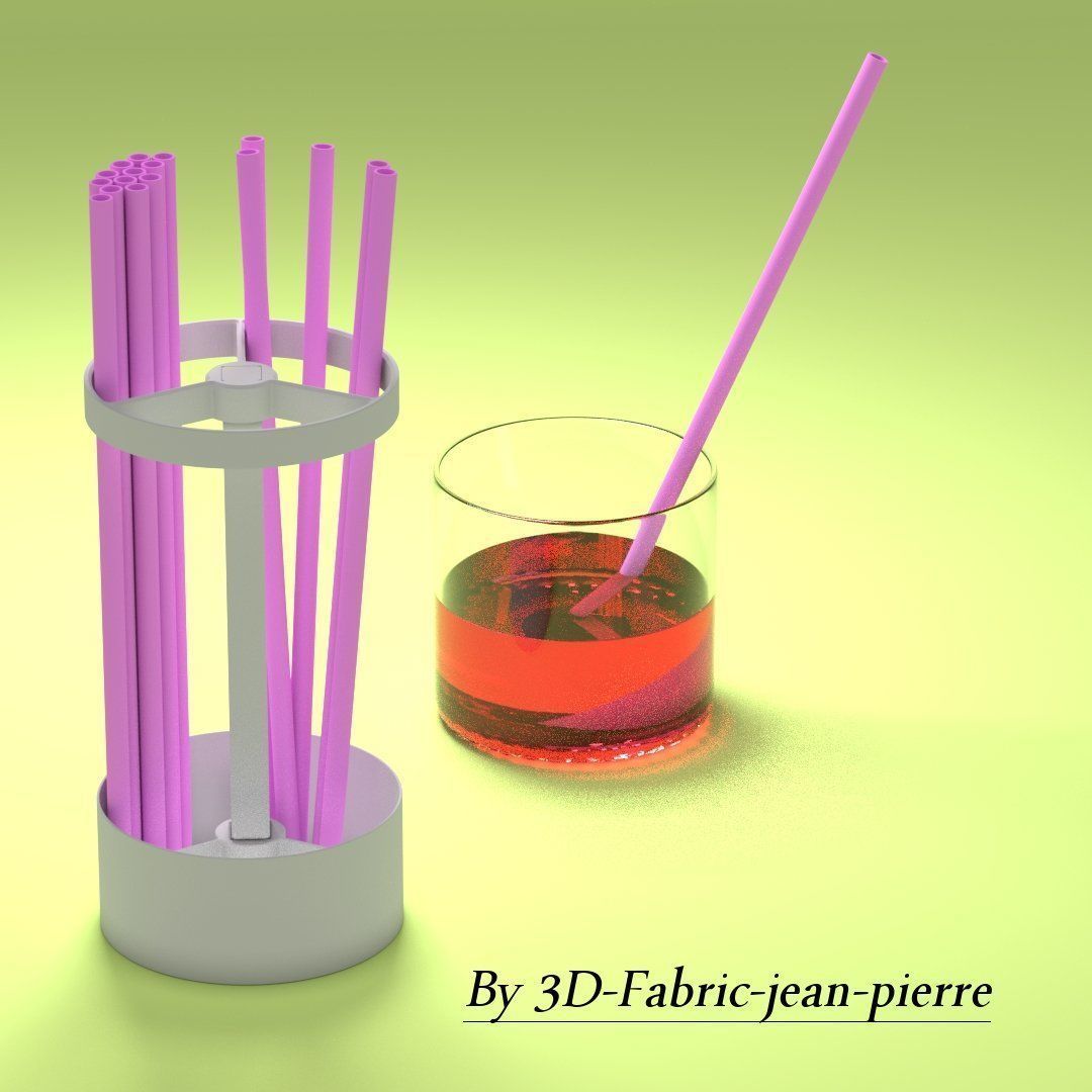 3D printable model STRAW HOLDER | CGTrader