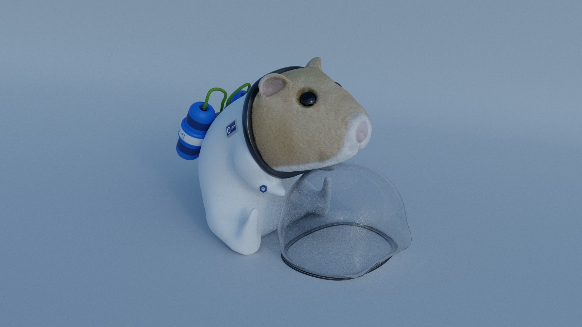 Cartoon Space Hamster Astronaut Toy free 3D model rigged | CGTrader
