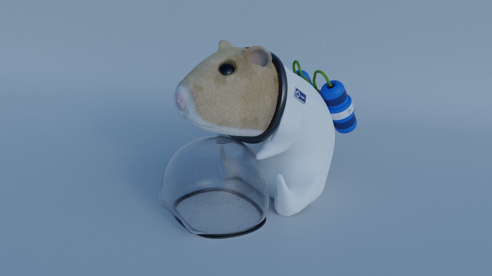 Cartoon Space Hamster Astronaut Toy free 3D model rigged | CGTrader