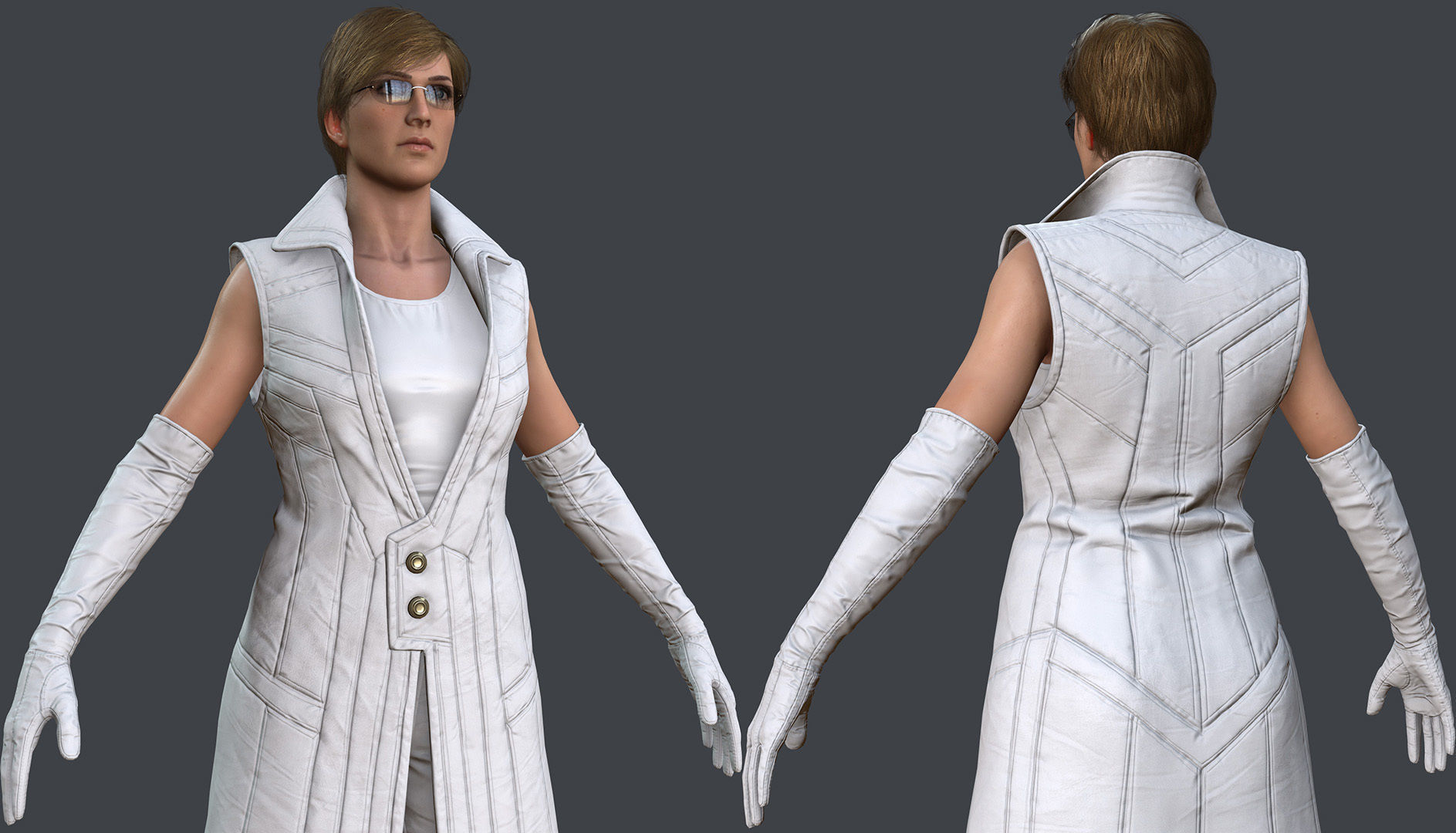 3D model Female 1 - clothing 6 - Full Pack VR / AR / low-poly | CGTrader