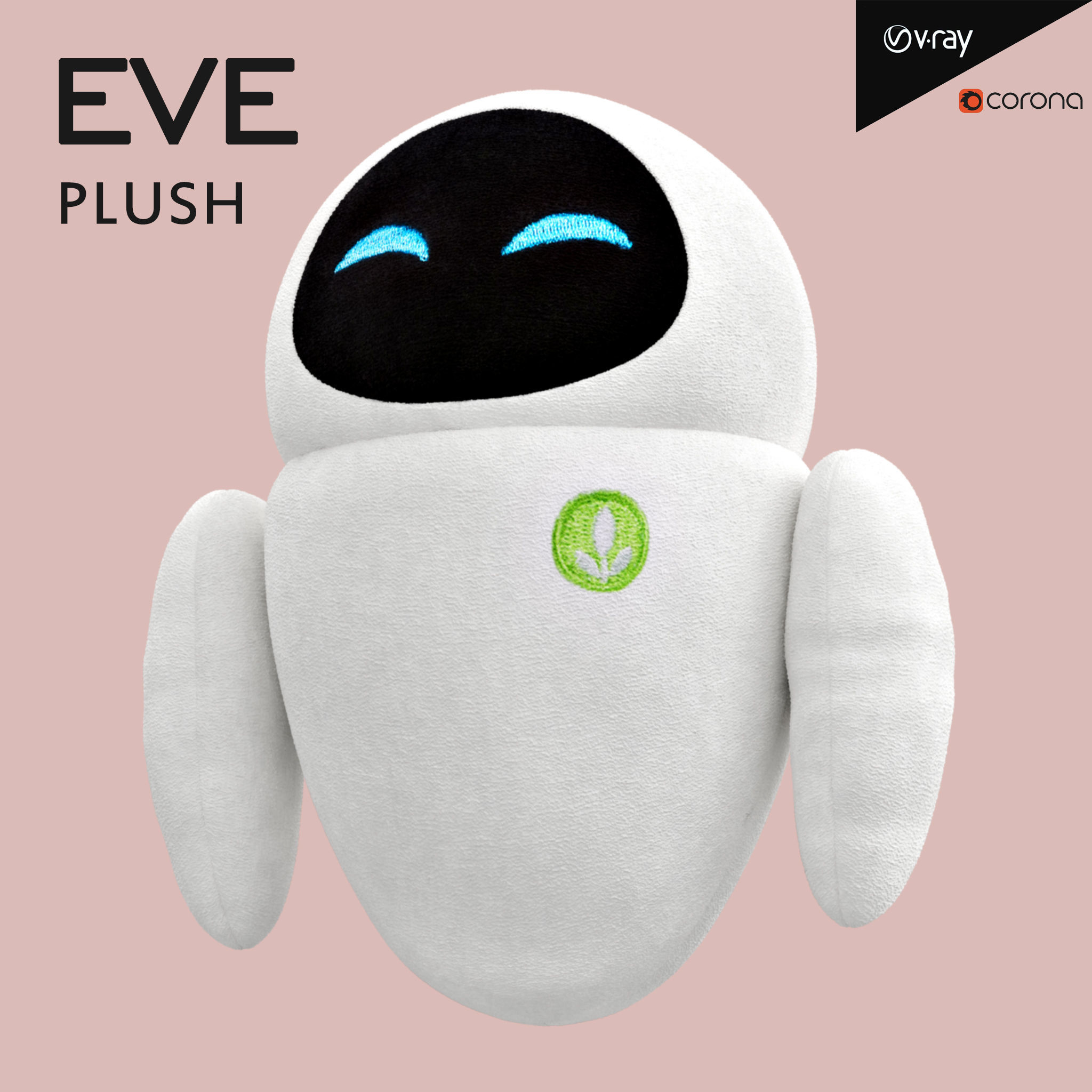 3D model EVE Plush VR / AR / low-poly MAX FBX