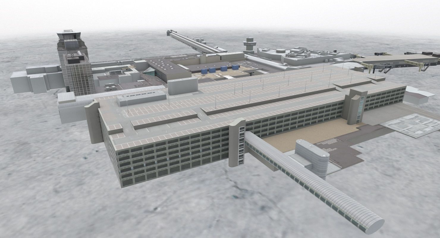 3D model EGCC Terminal 1 VR / AR / low-poly | CGTrader