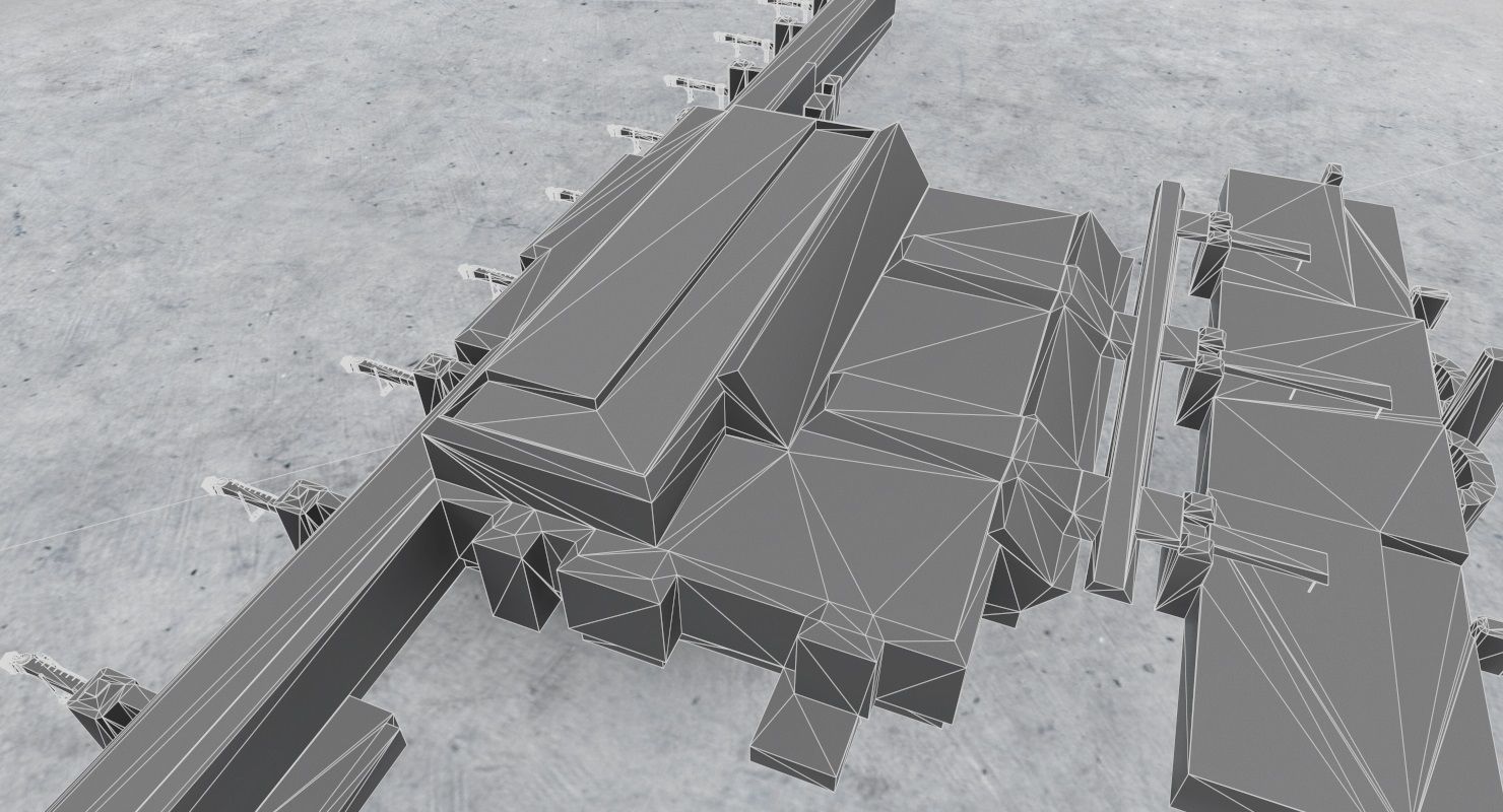 3D model EGCC Terminal 2 VR / AR / low-poly | CGTrader