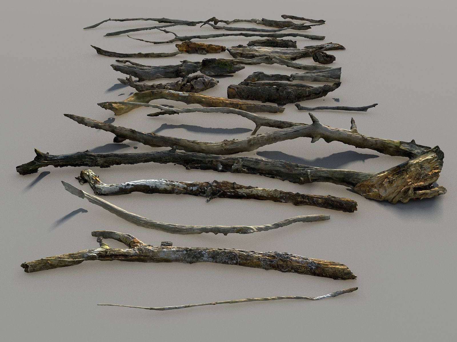 3D model Wood Branch Pack VR / AR / low-poly | CGTrader