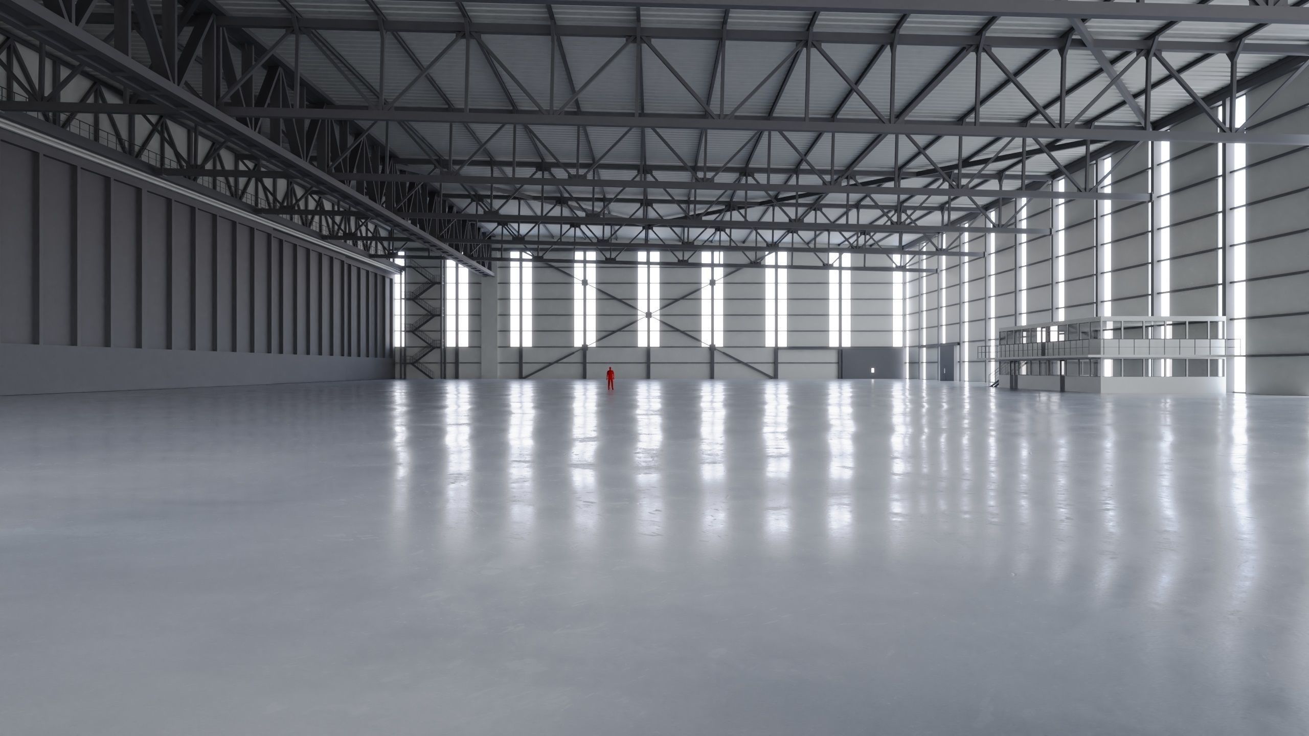 3D model Airplane Hangar Interior 2 VR / AR / low-poly | CGTrader