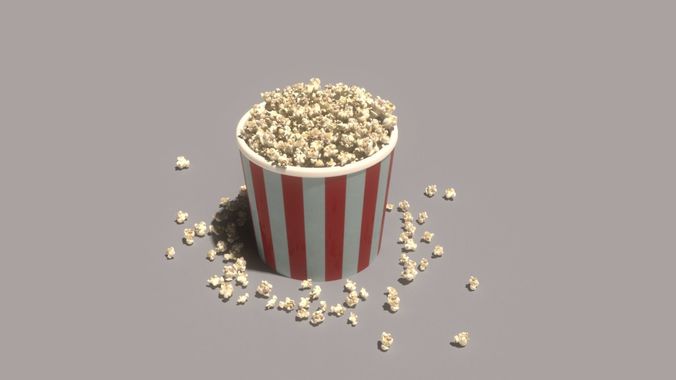 3D model Popcorn time VR / AR / low-poly animated | CGTrader