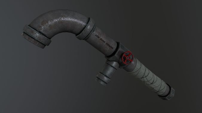 3D model Leadpipe metal pipe with handle VR / AR / low-poly | CGTrader
