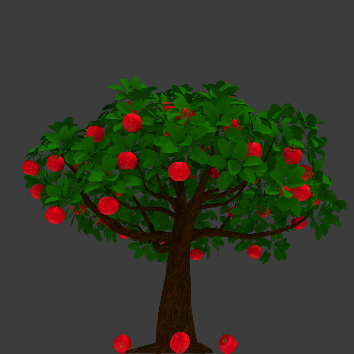 Cartoon Apple Tree 3D model | CGTrader