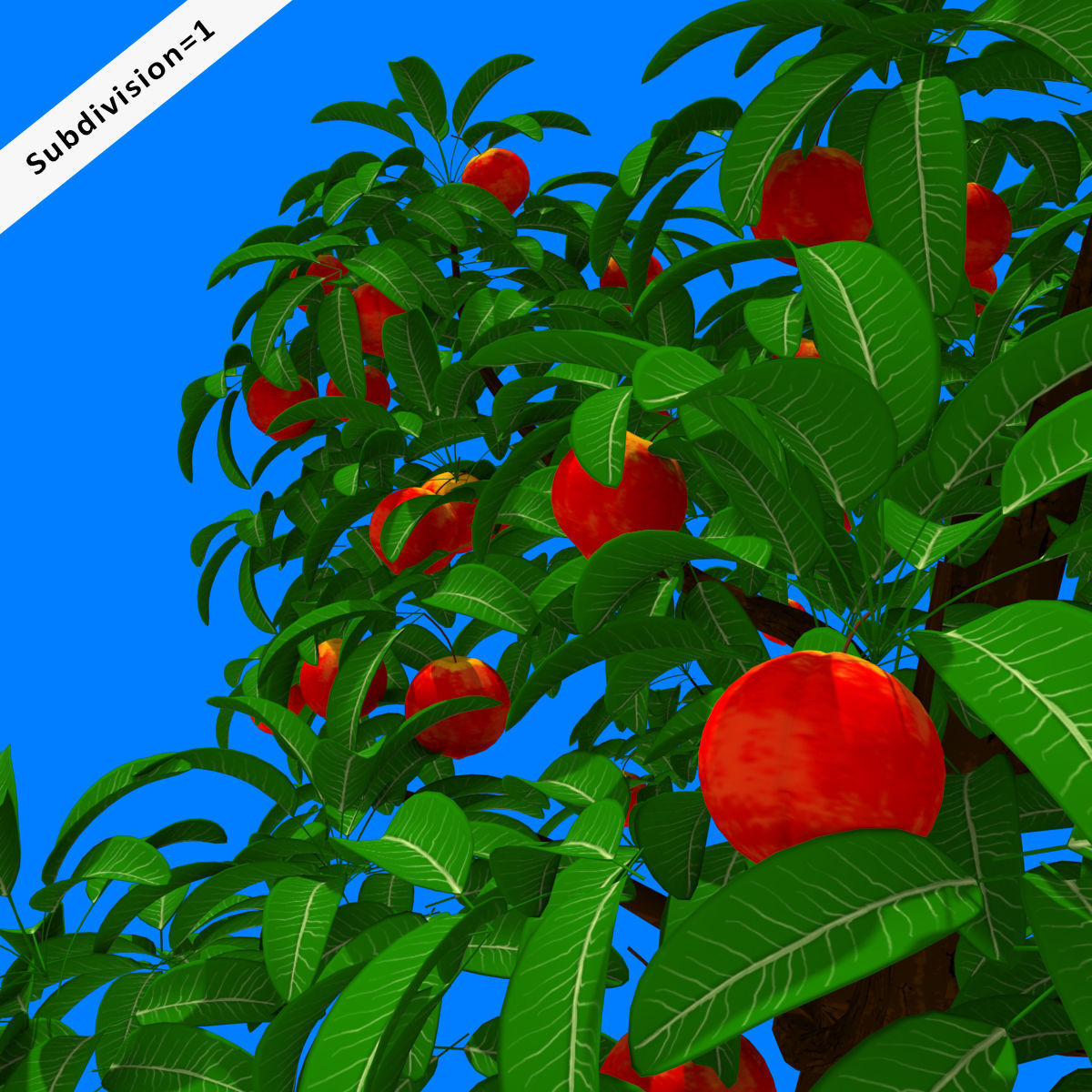 3D model Cartoon Peach Tree VR / AR / low-poly | CGTrader