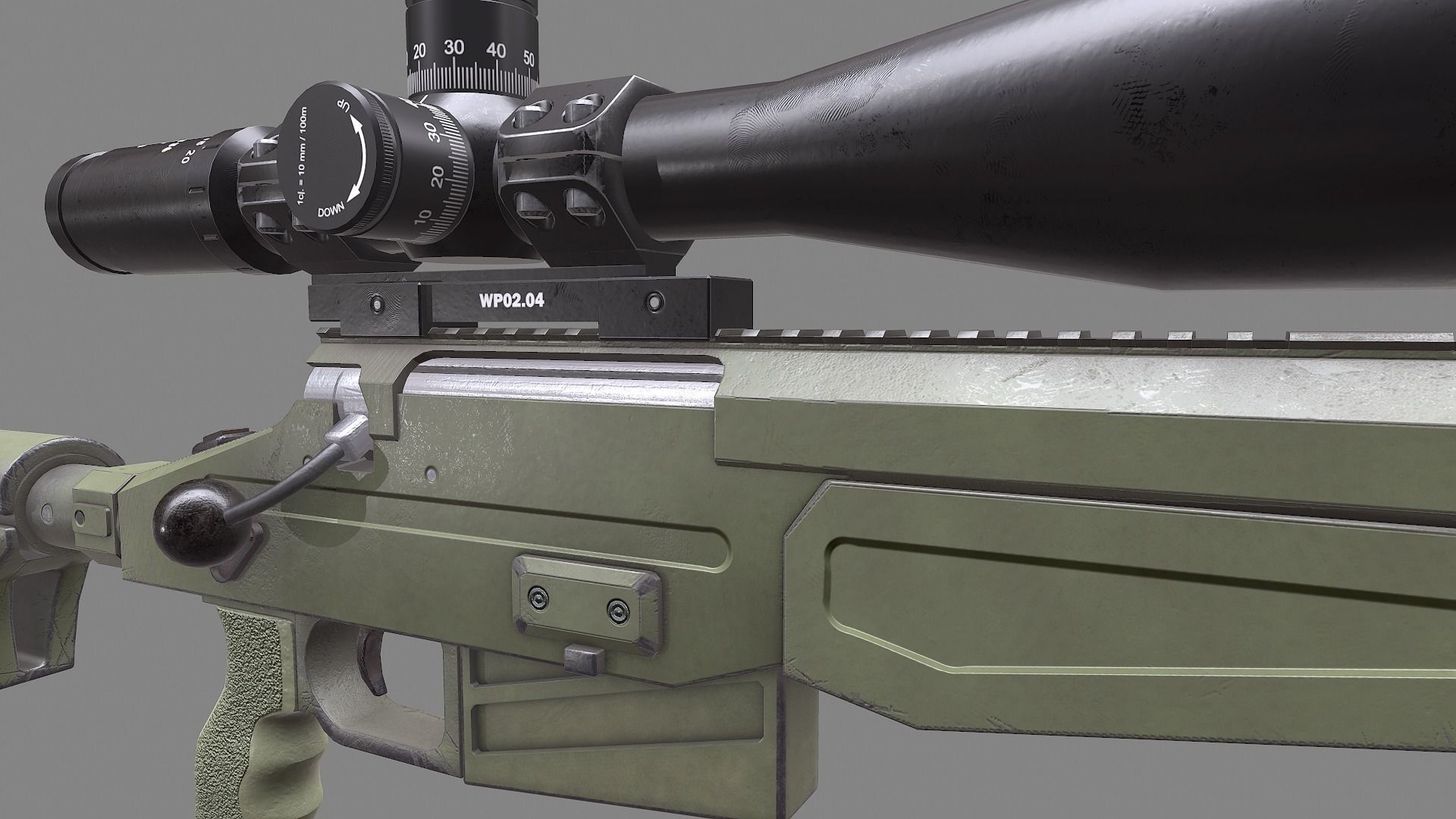 3D model VSV-338 new russian military sniper rifle 4k VR / AR / low ...