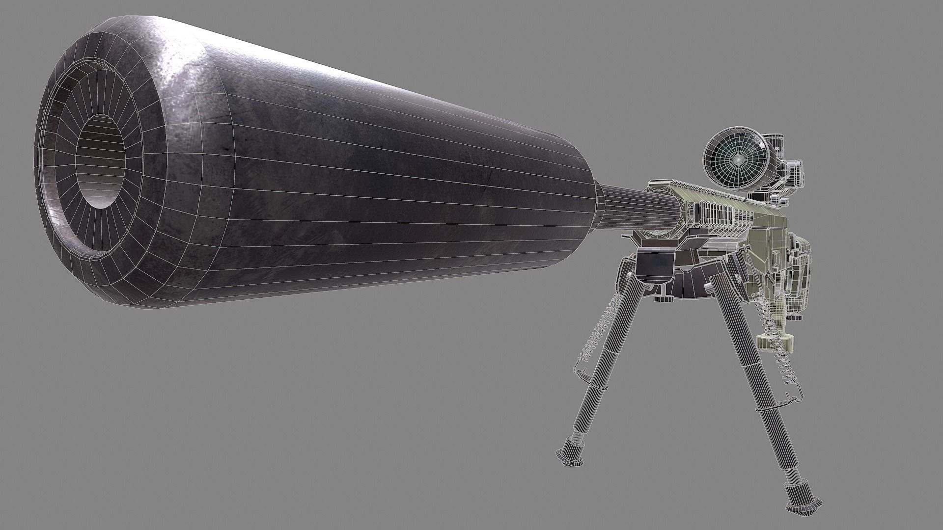 3D model VSV-338 new russian military sniper rifle 4k VR / AR / low ...