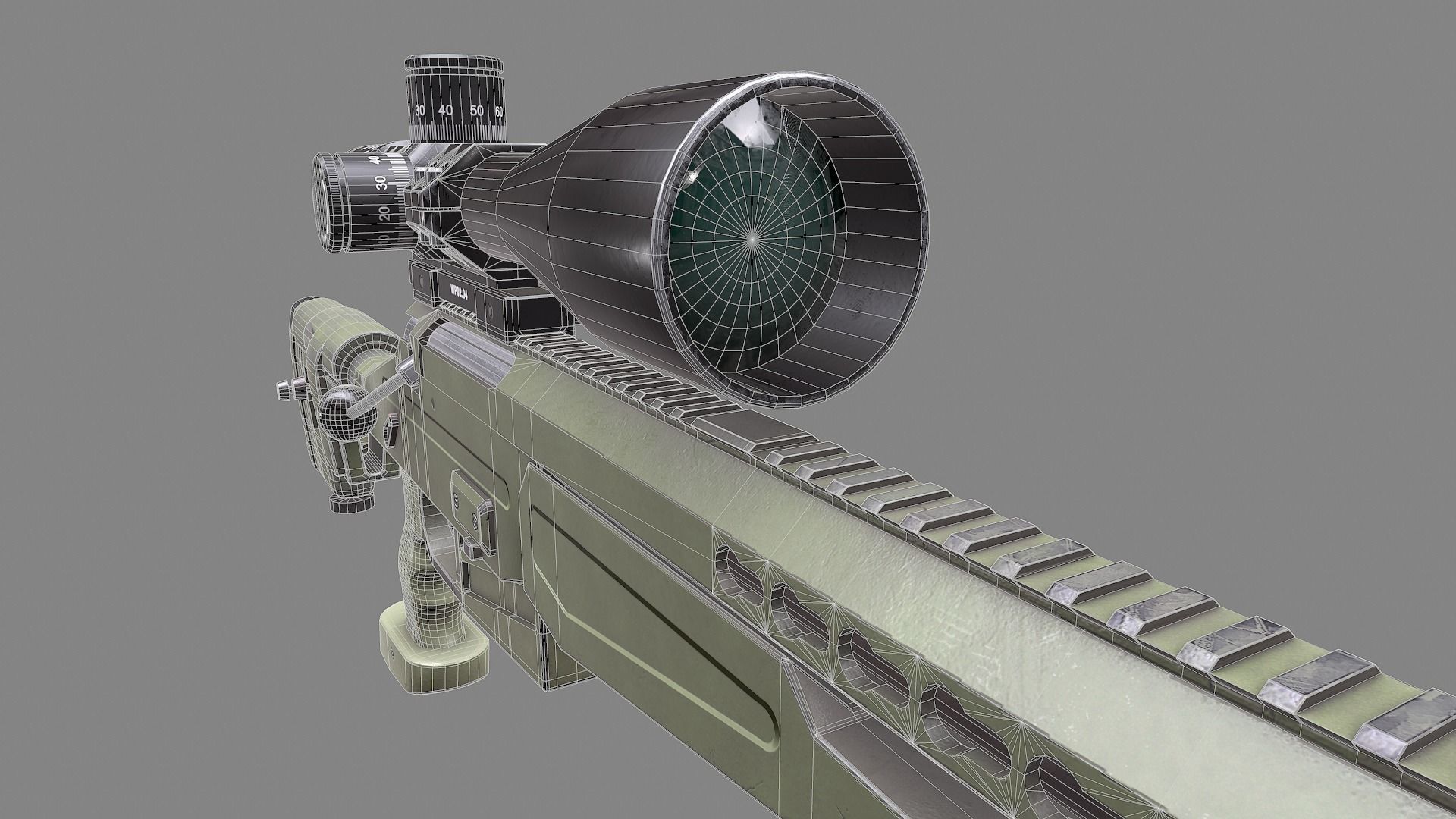 3D model VSV-338 new russian military sniper rifle 4k VR / AR / low ...