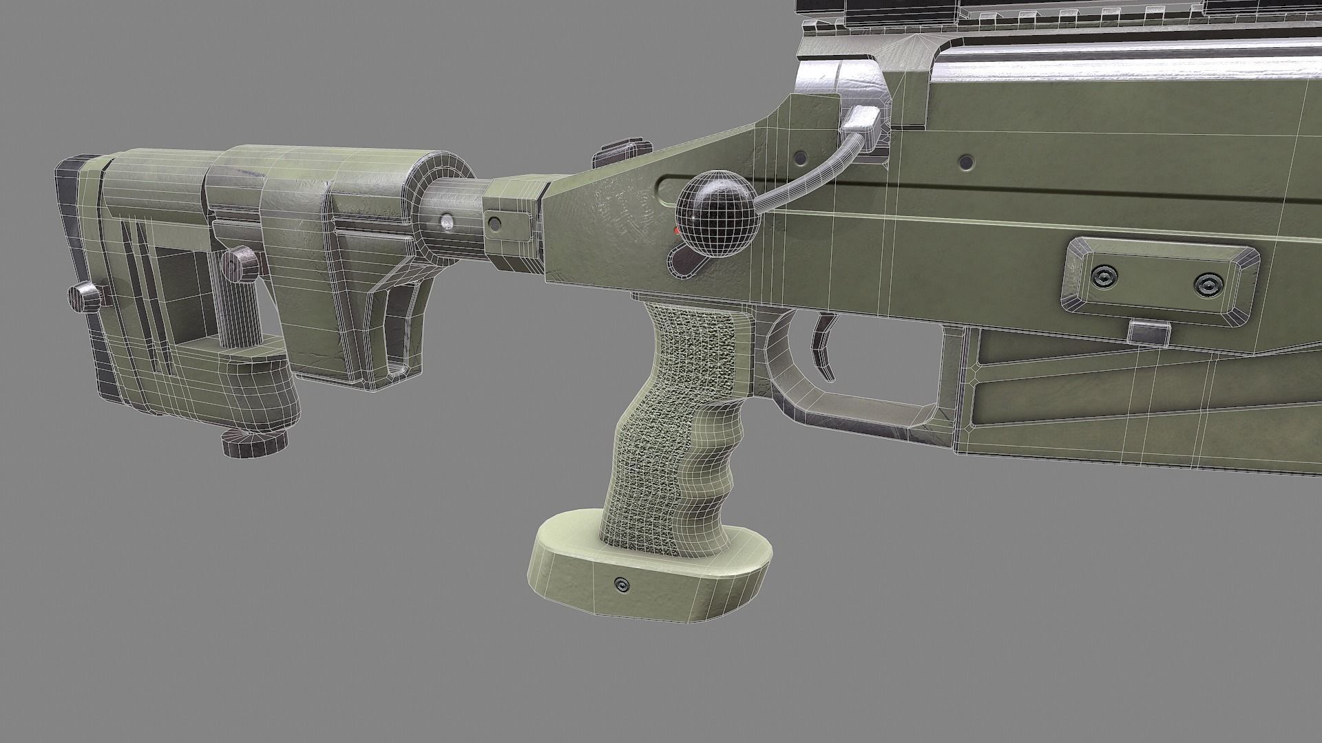 3D model VSV-338 new russian military sniper rifle 4k VR / AR / low ...