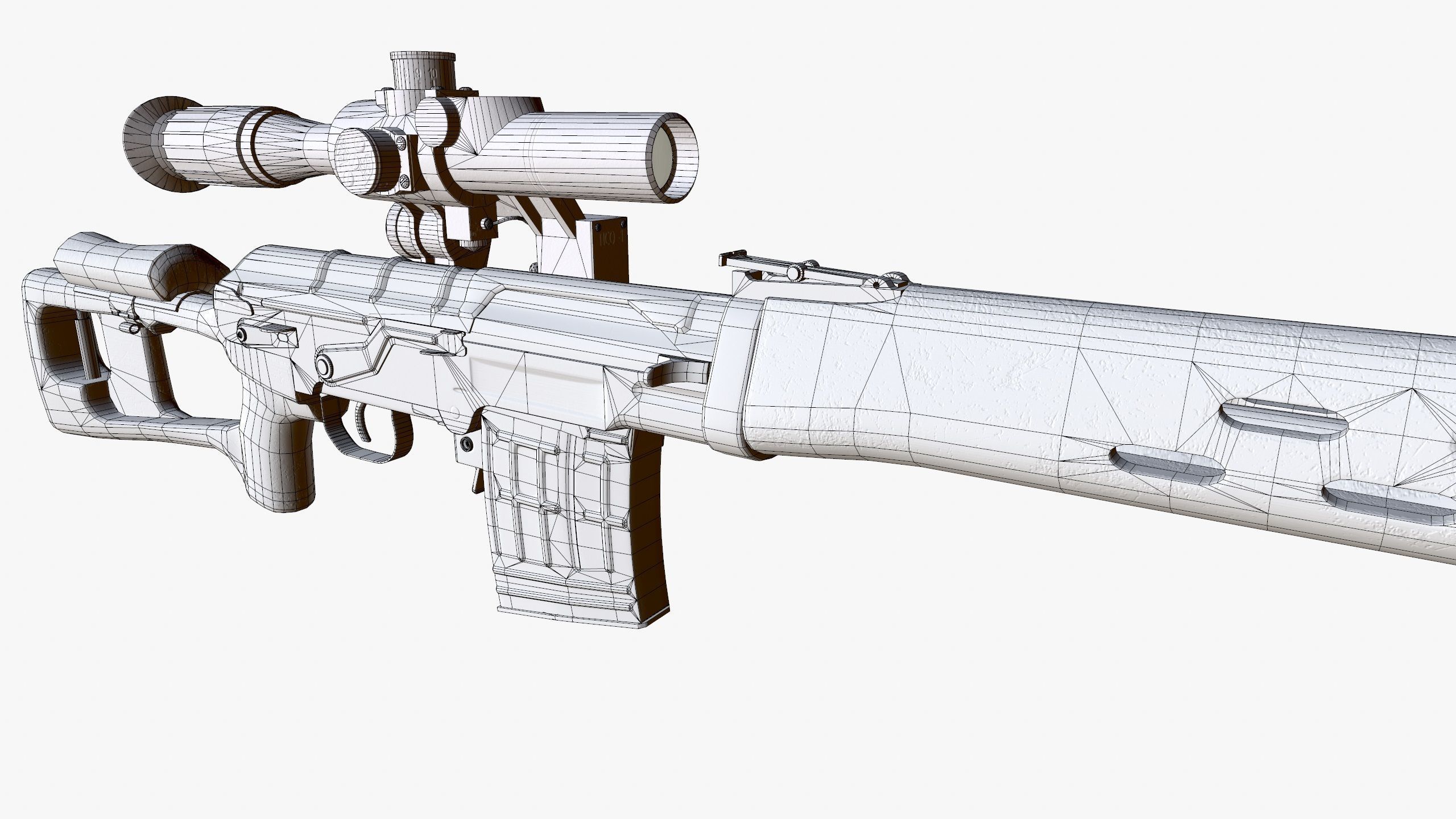 3D model Dragunov Sniper Rifle - SVD VR / AR / low-poly | CGTrader