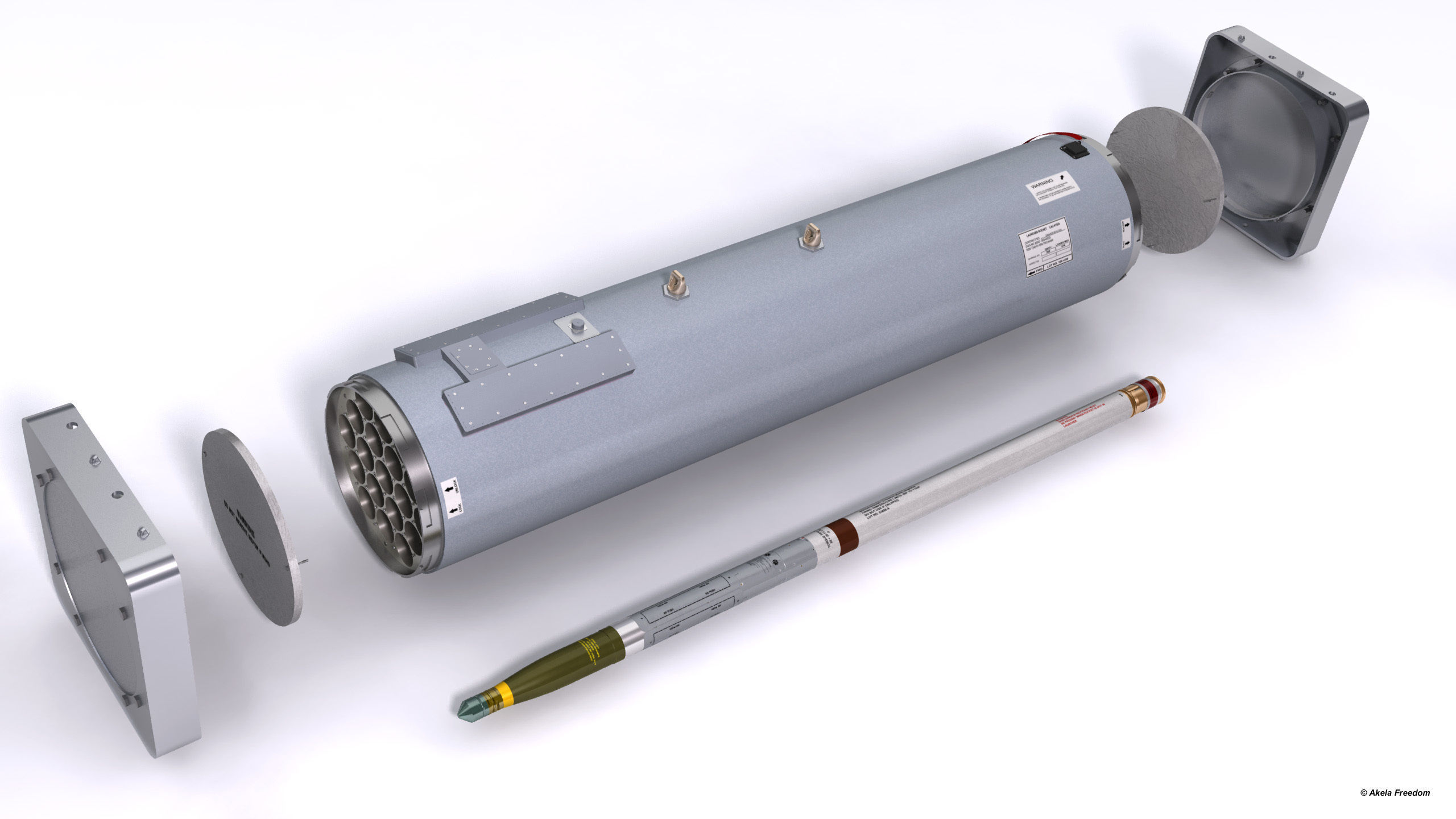 LAU-61 LAU-130 Rocket Launchers for Hydra 70 3D model | CGTrader