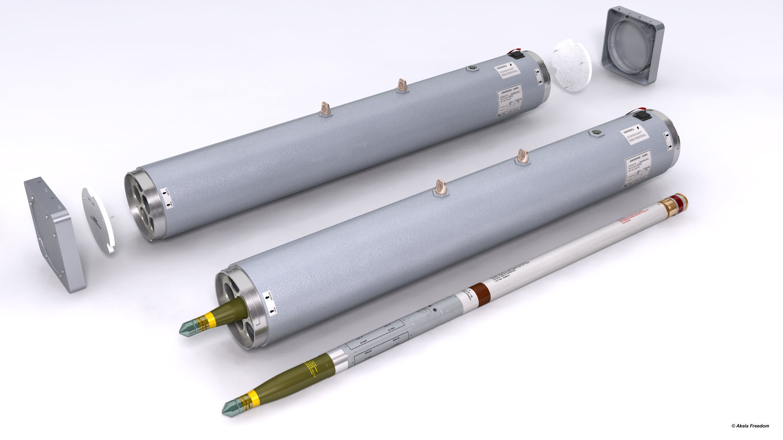 LAU-68 LAU-131 Rocket Launchers for Hydra 70 3D model | CGTrader