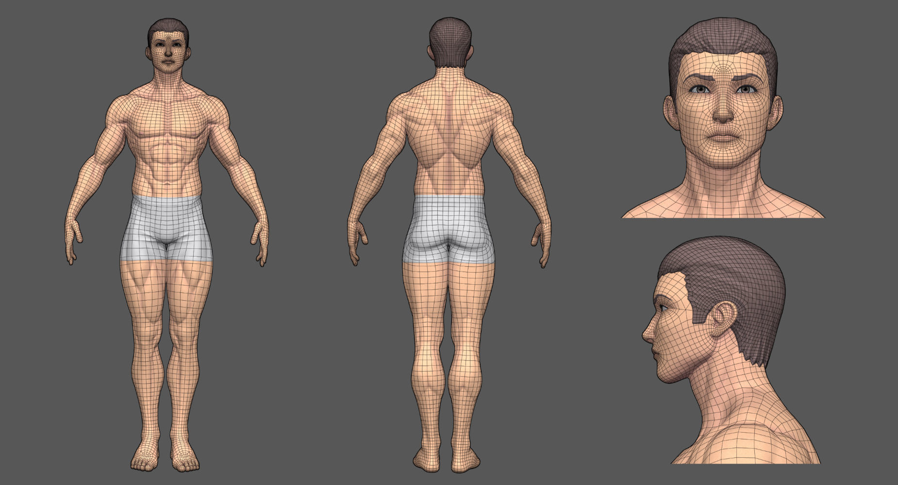 3D model Male Stylistic Base Body VR / AR / low-poly | CGTrader