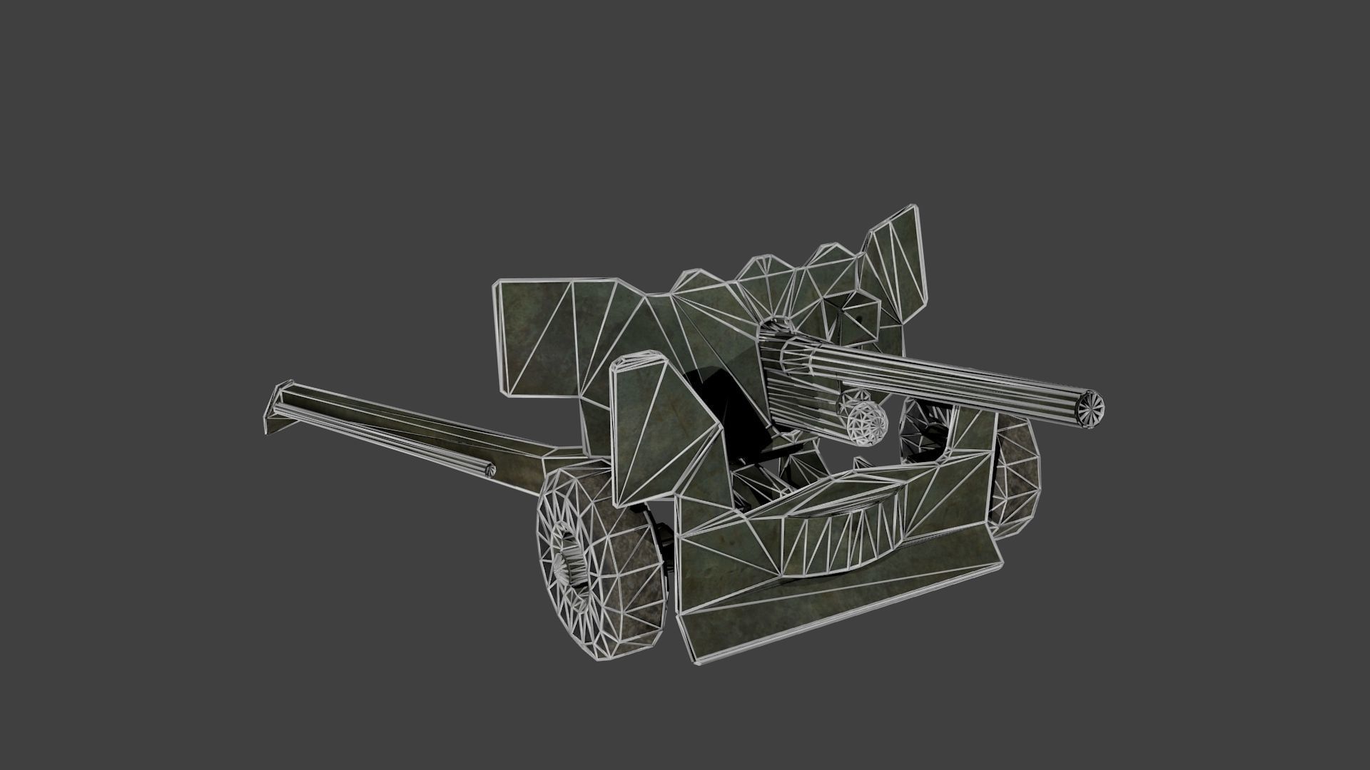 3D model Ordnance QF 6 pounder 57mm M1 anti-tank gun VR / AR / low-poly ...